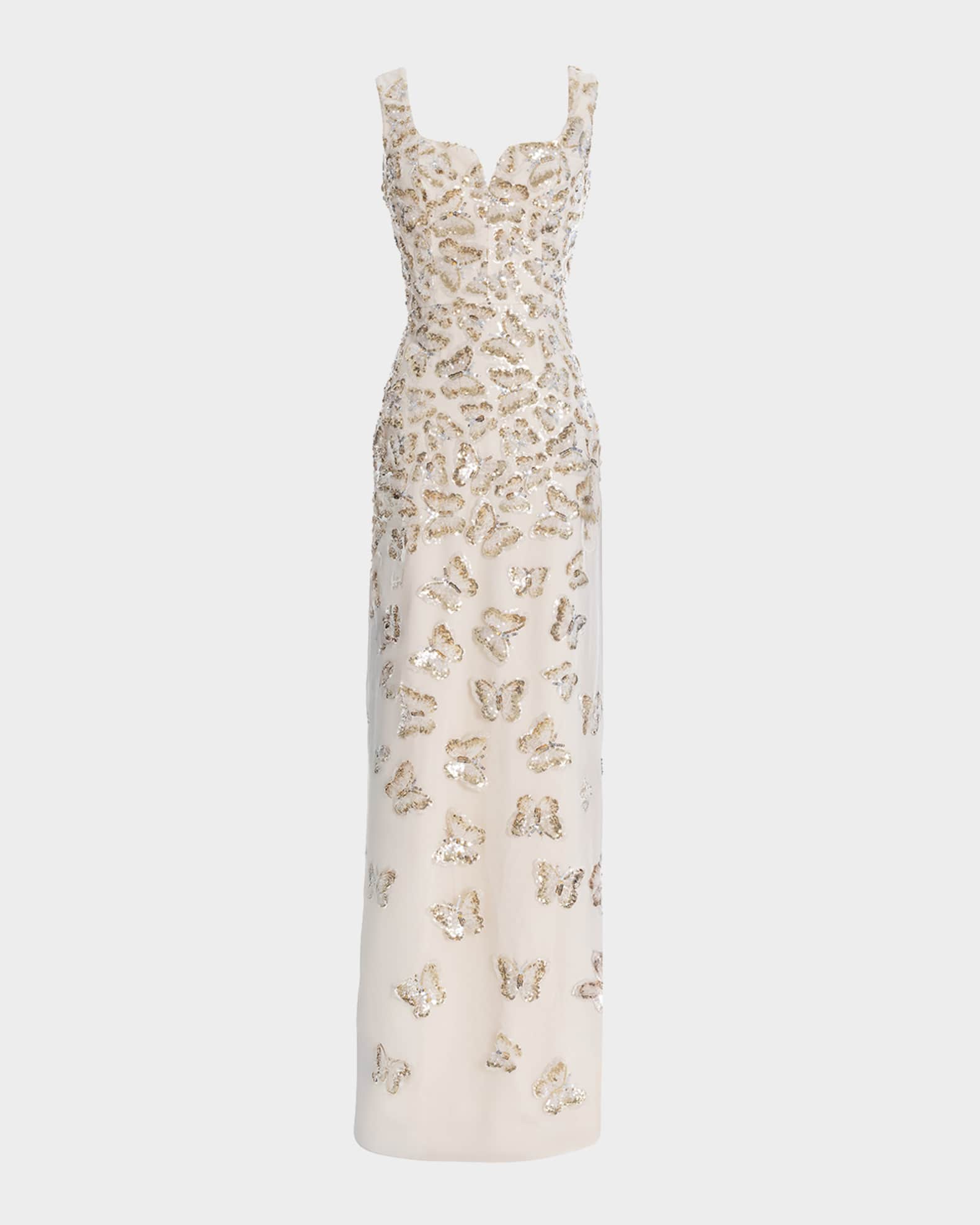 Dress the Population Black Label Goldie Sequin Butterfly Applique ...
