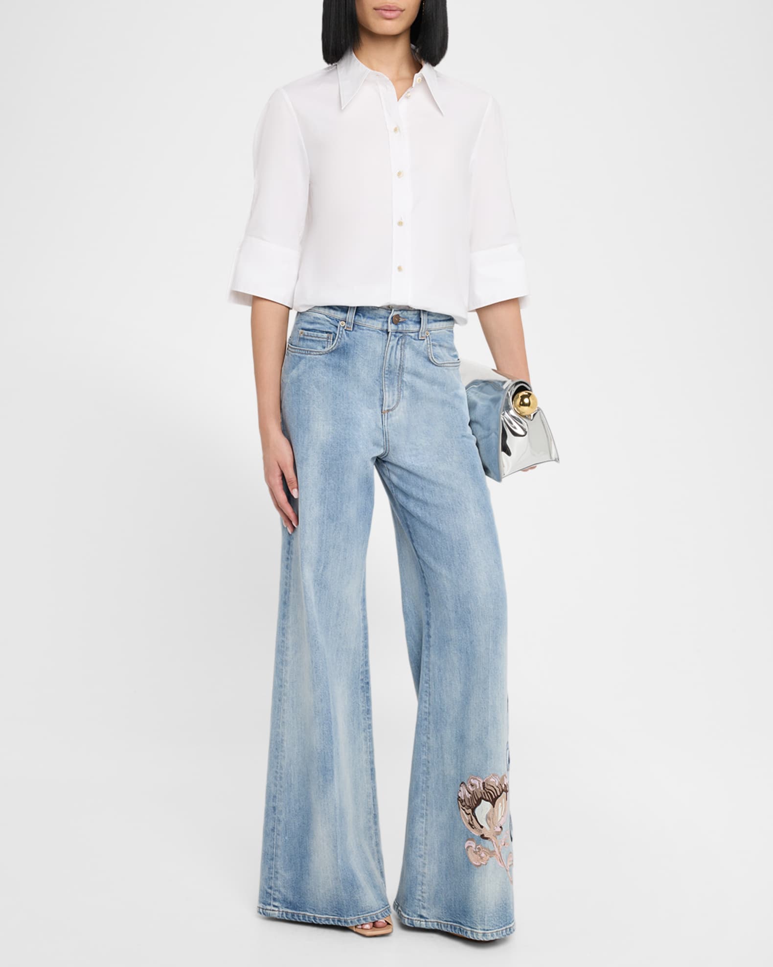 DOROTHEE SCHUMACHER Pure Power Button-Down Cotton Poplin Blouse ...