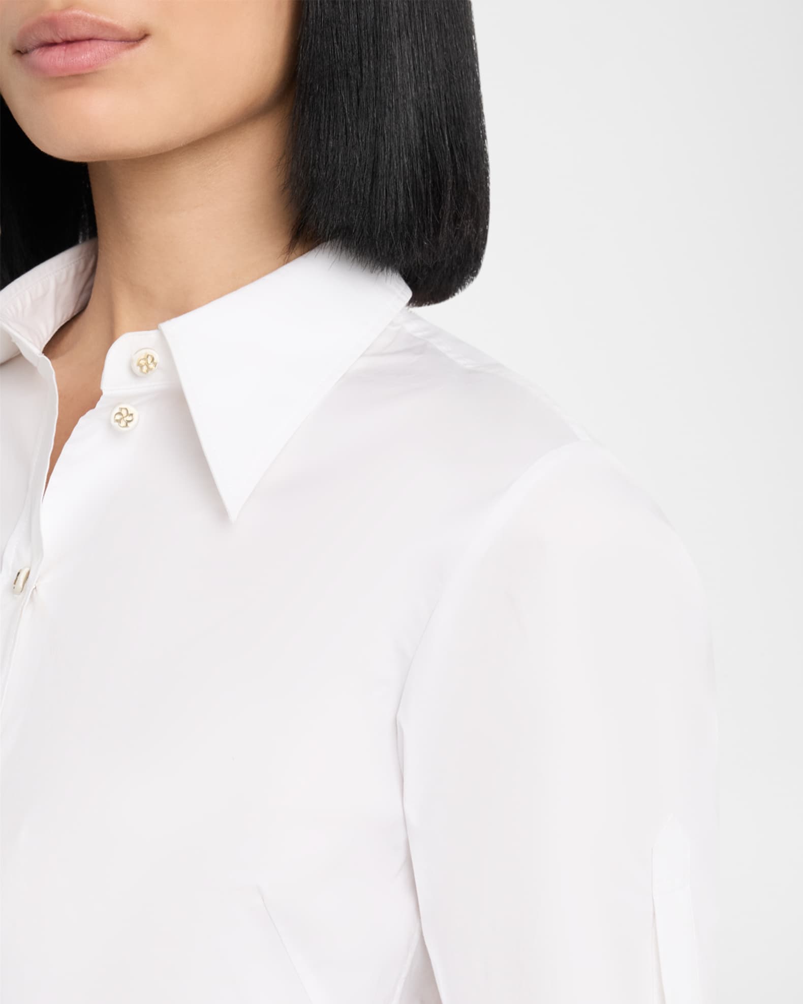 DOROTHEE SCHUMACHER Pure Power Button-Down Cotton Poplin Blouse ...