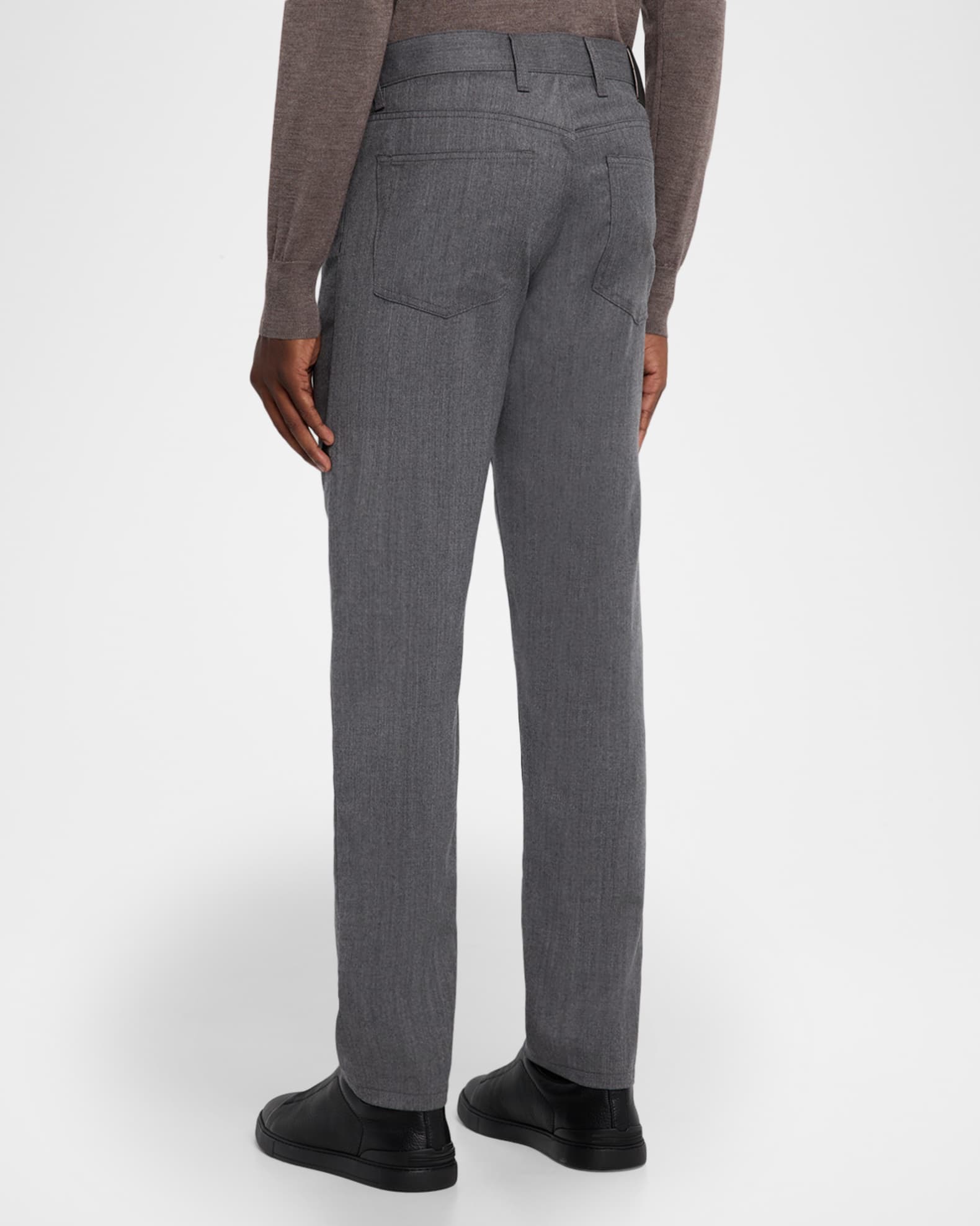 ZEGNA Men's Wool Straight Leg Five-Pocket Pants | Neiman Marcus