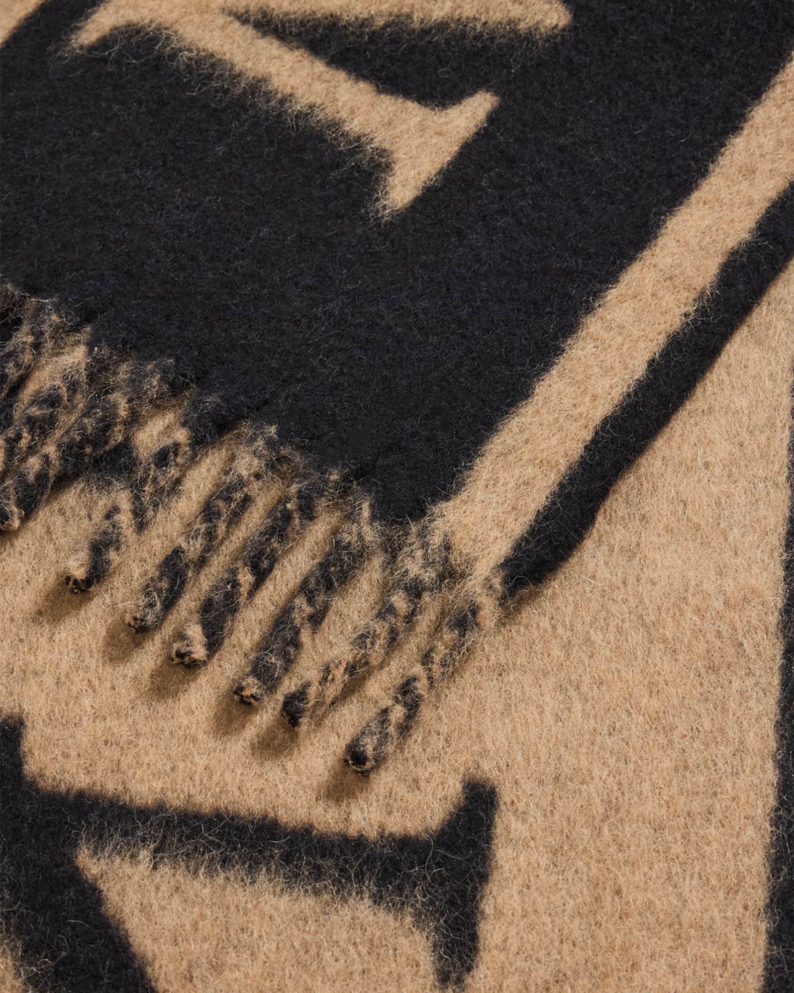 McQueen Wool-Blend Logo Jacquard Scarf | Neiman Marcus