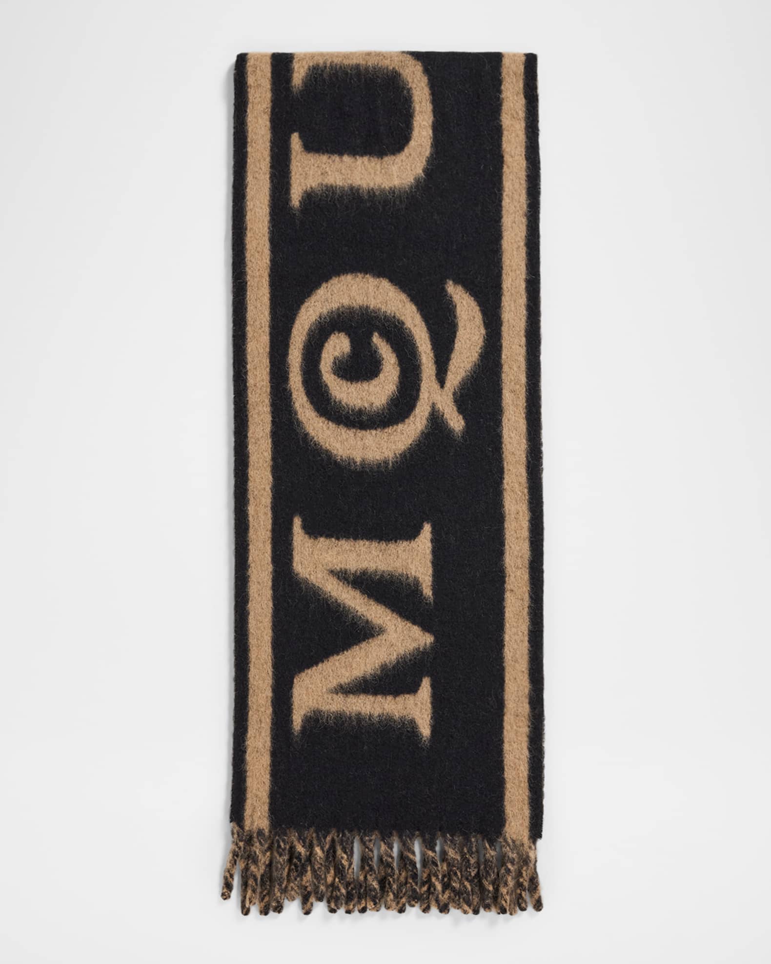 McQueen Wool-Blend Logo Jacquard Scarf | Neiman Marcus