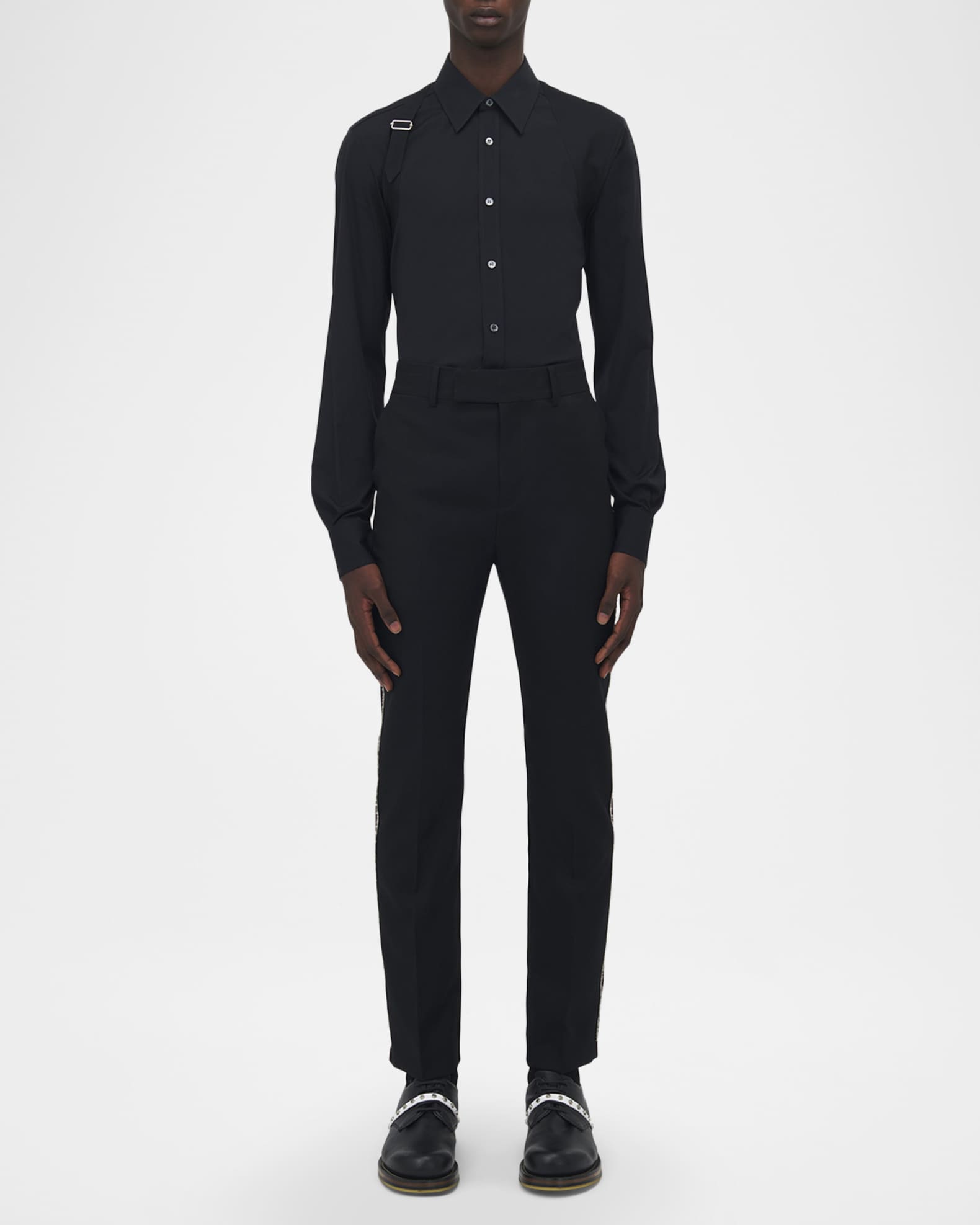 McQueen Men's Raw Edge Trousers | Neiman Marcus