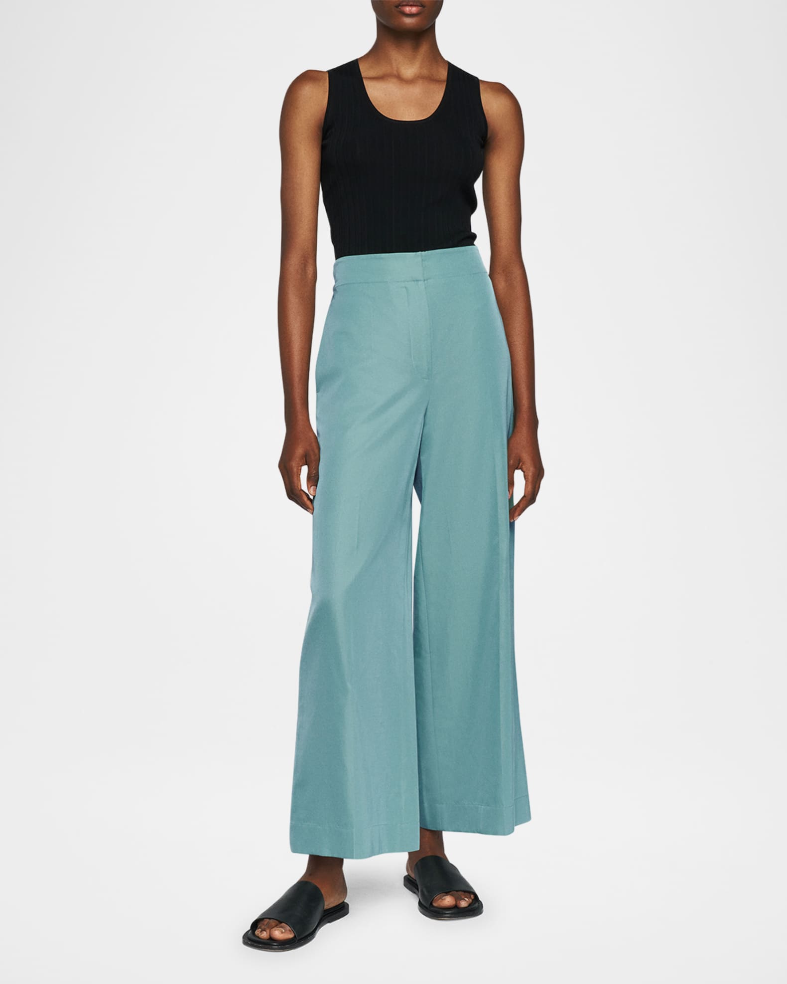 Joseph Thurlow Cropped Wide-Leg Pants | Neiman Marcus