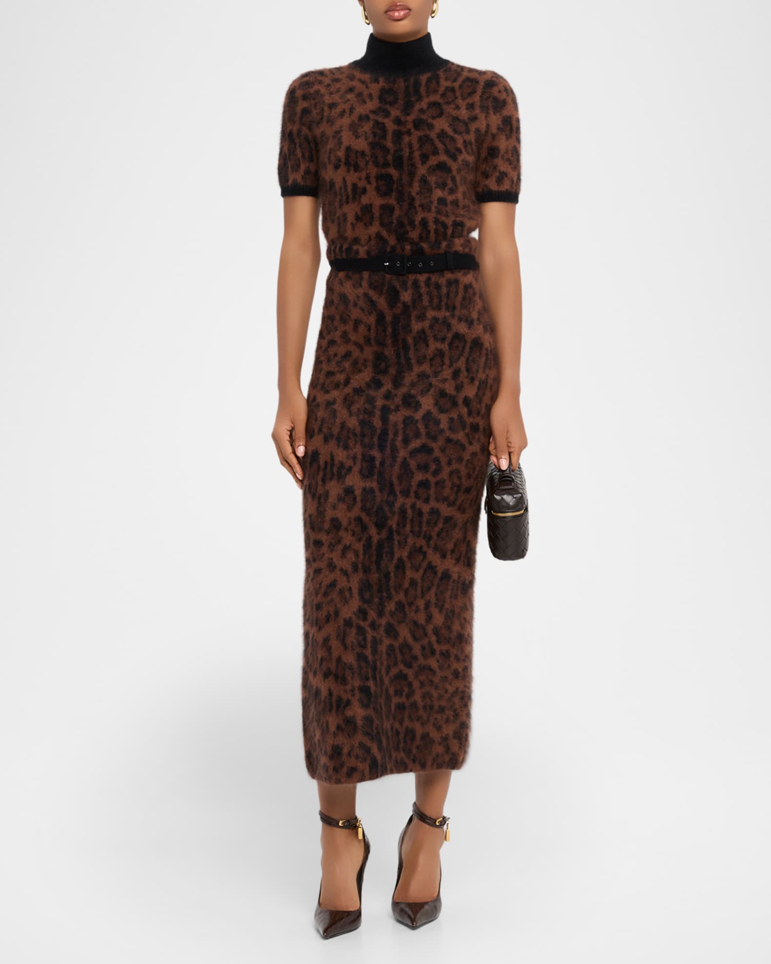 Adam Lippes Ari Leopard Print Brushed Cashmere Sweater | Neiman Marcus