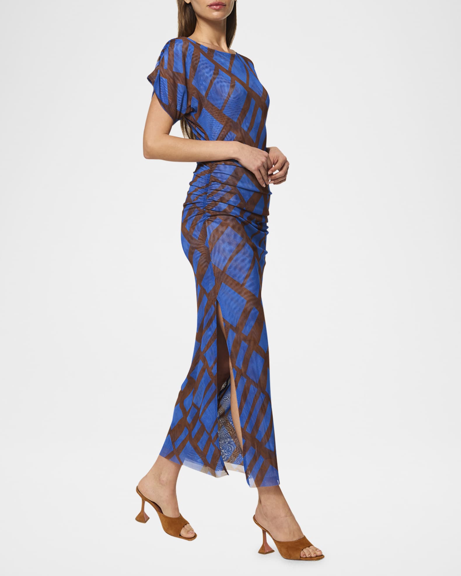 MISA Los Angeles Kiana Mesh Midi Dress | Neiman Marcus