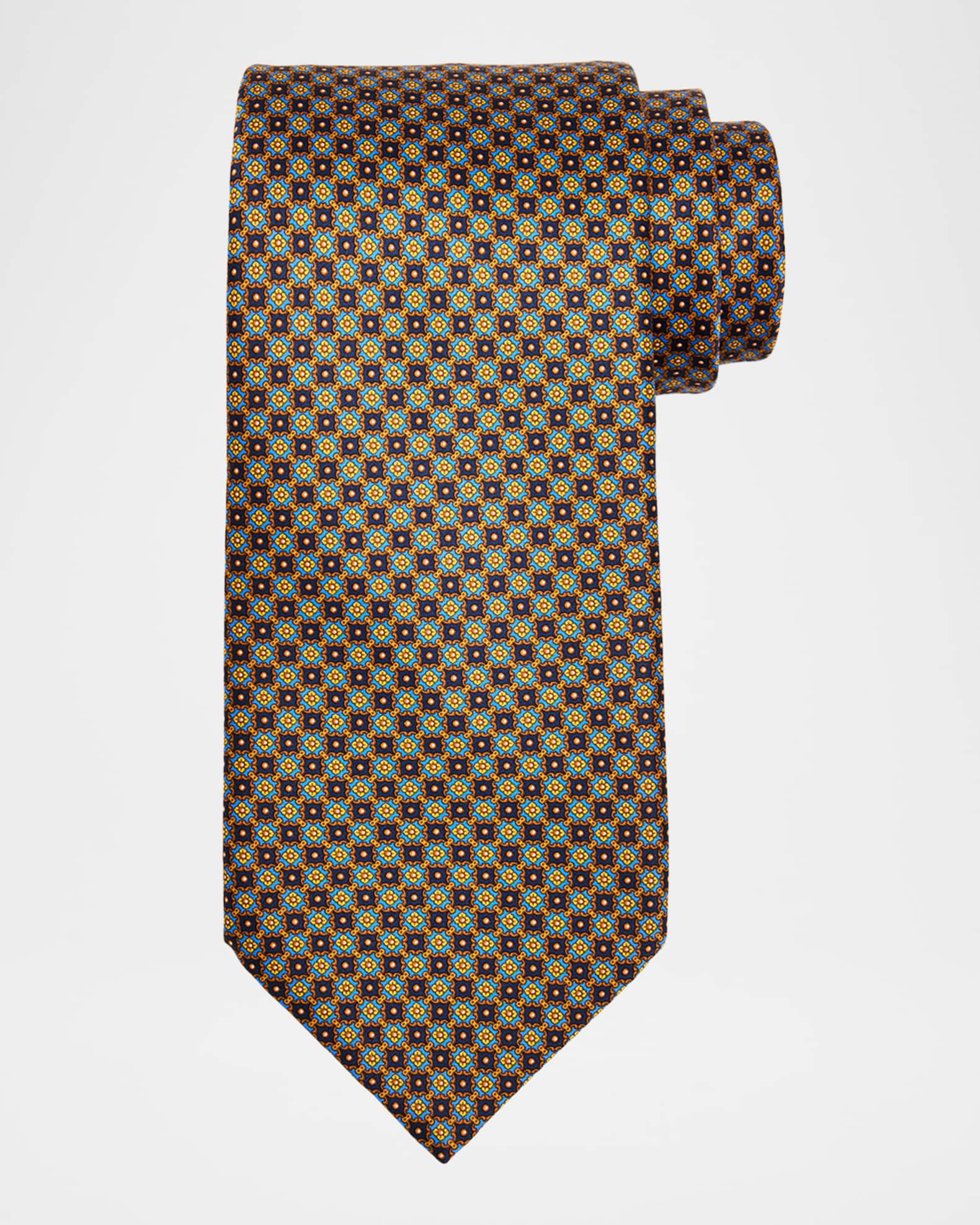 Stefano Ricci Men's Connected Medallion Silk Tie | Neiman Marcus