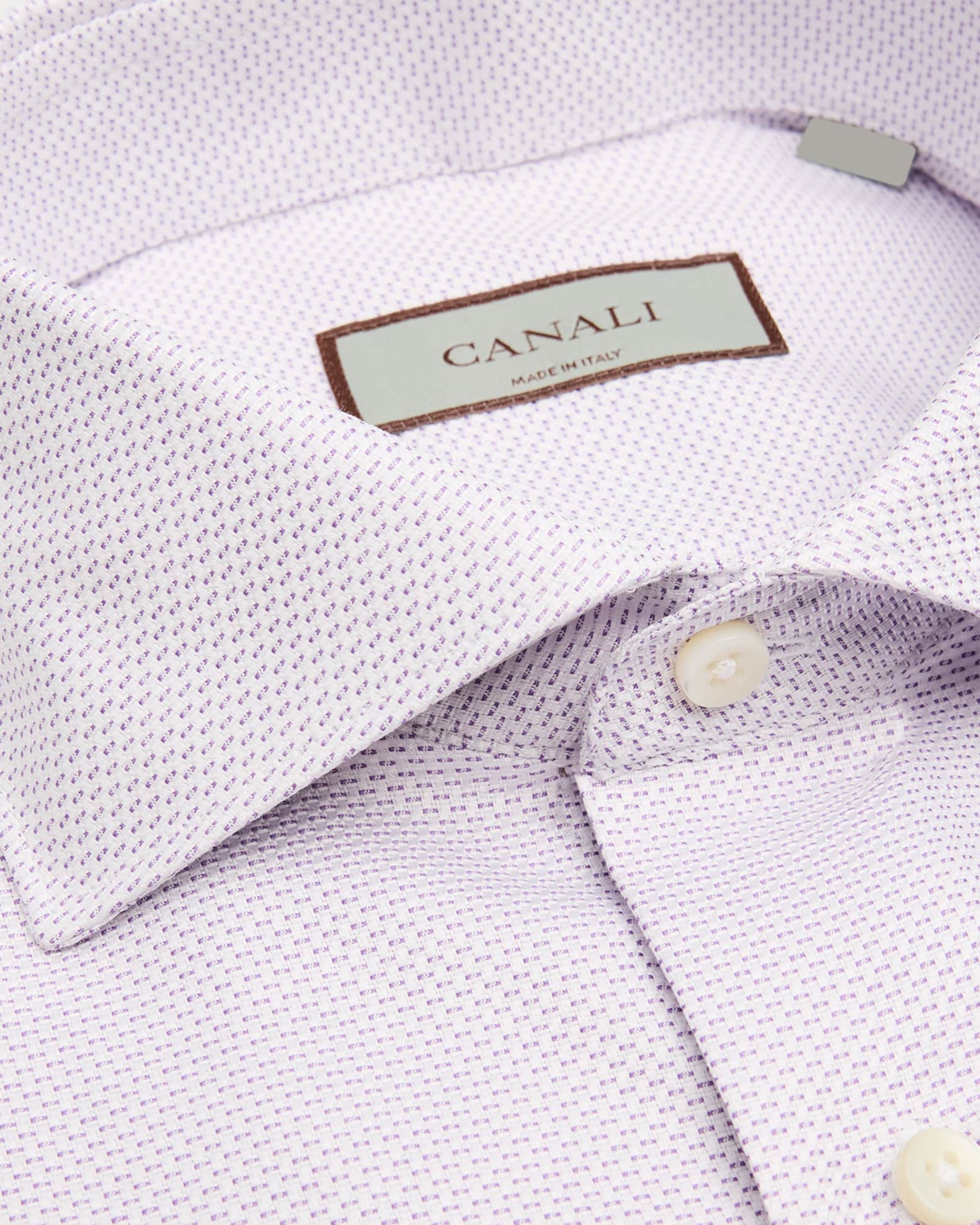 Canali Men's Spread-Collar Structured Cotton Dress Shirt | Neiman Marcus