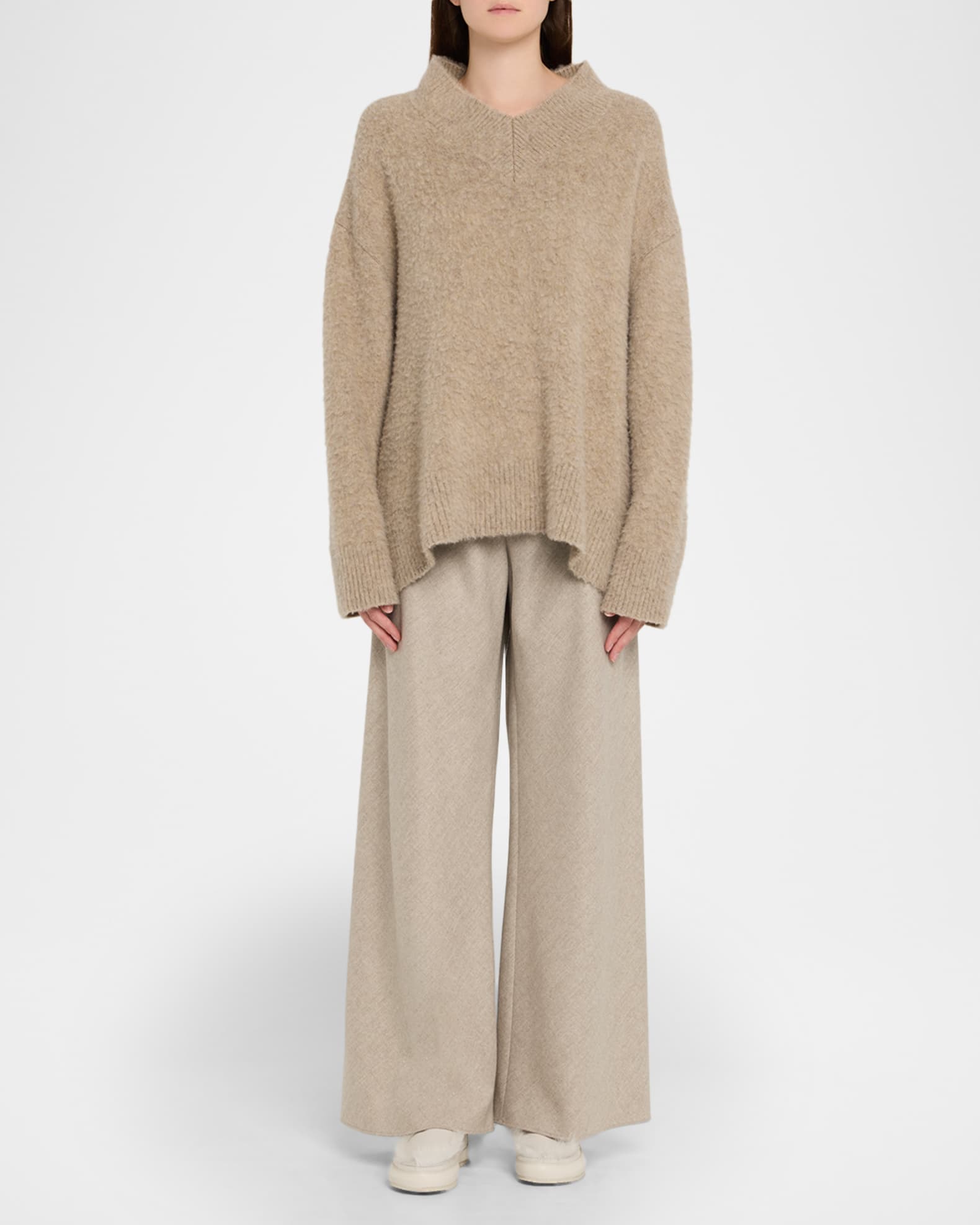 Pedro Garcia Jadine Fur-Lined Mixed Leather Moccasins | Neiman Marcus