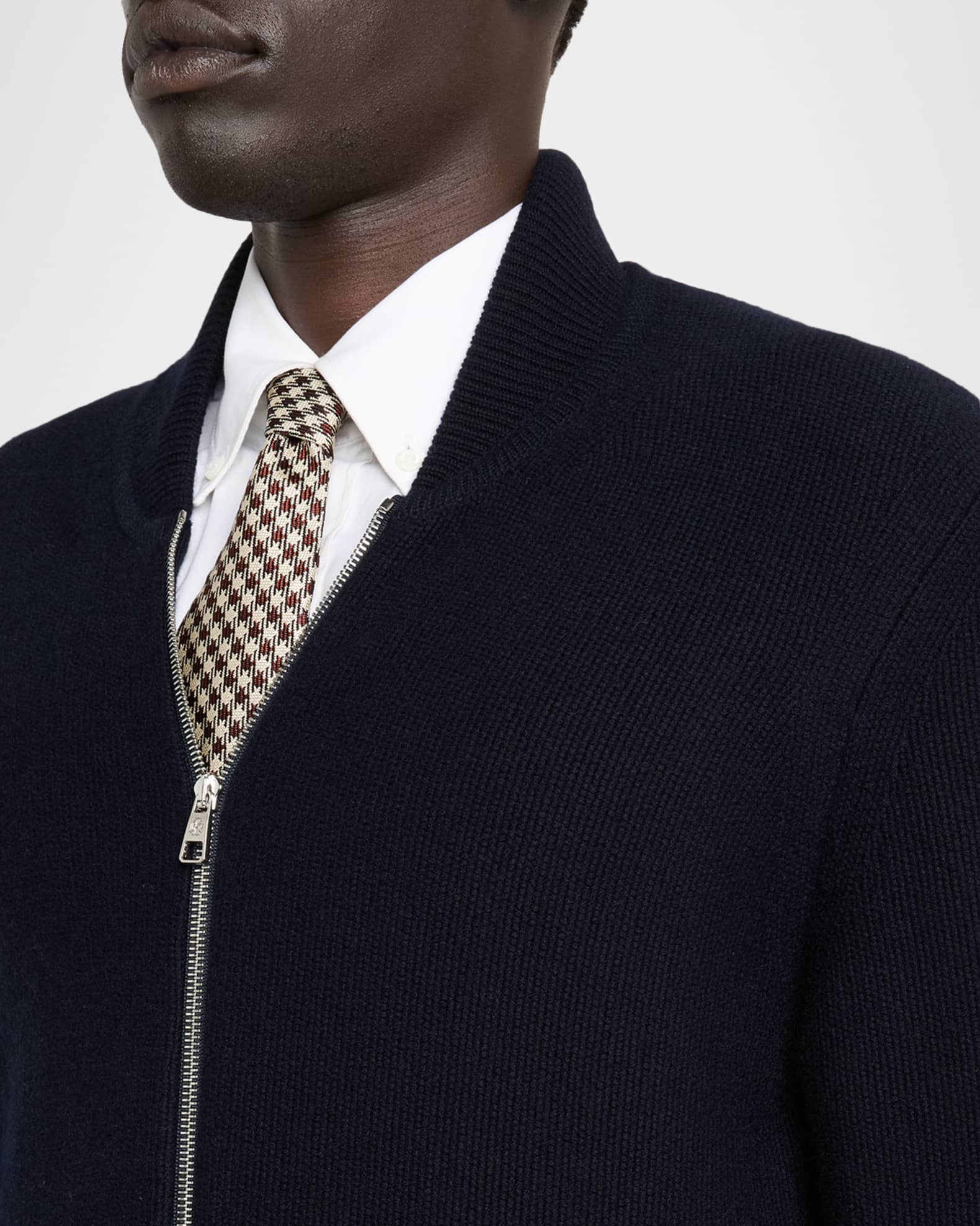 dunhill Men's Cotton and Cashmere Knit Full-Zip Bomber Sweater | Neiman ...