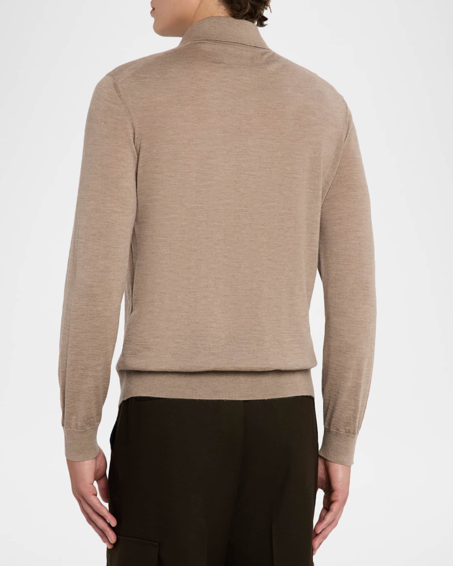 dunhill Men's Super-Fine Cashmere Polo Sweater | Neiman Marcus