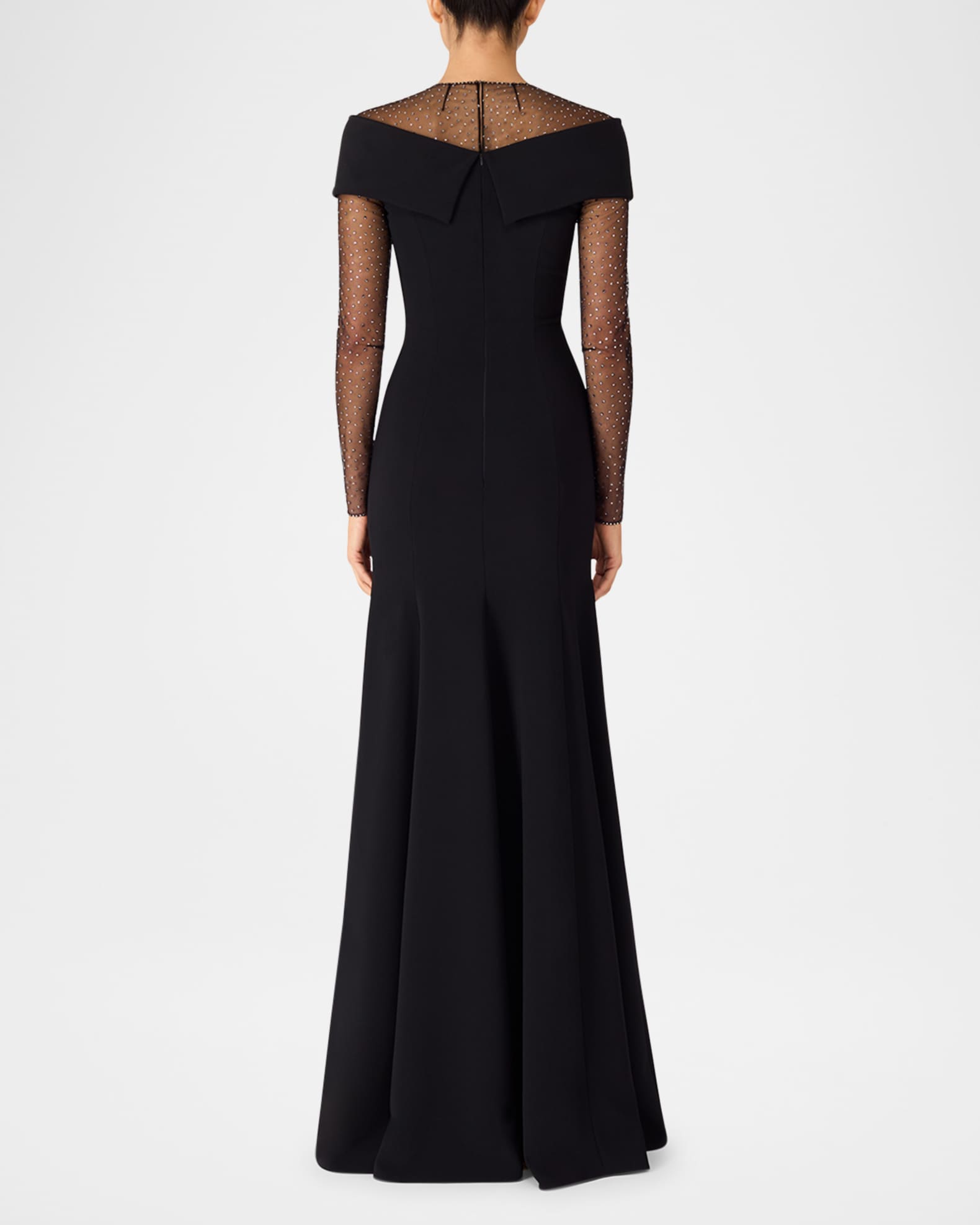 Jenny Packham Etienne Crystal Illusion Off-The-Shoulder Gown | Neiman ...