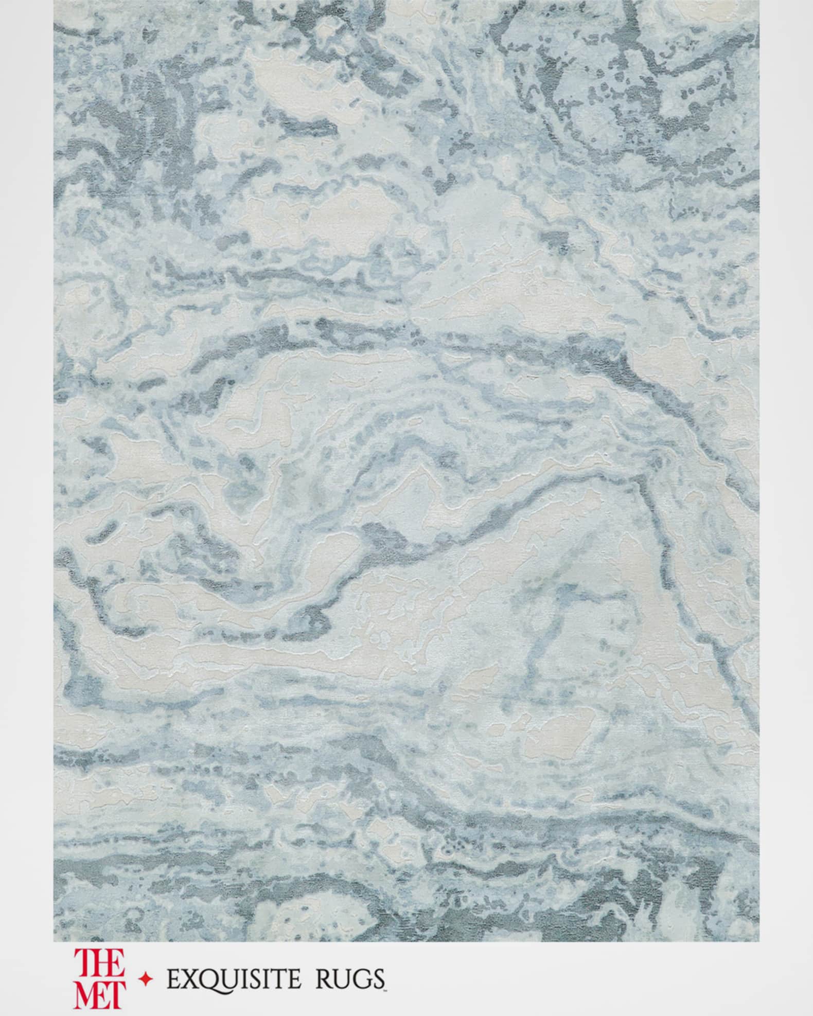 Exquisite Rugs x THE MET Saccara Hand-Loomed Blue Rug, 12' x 15 ...