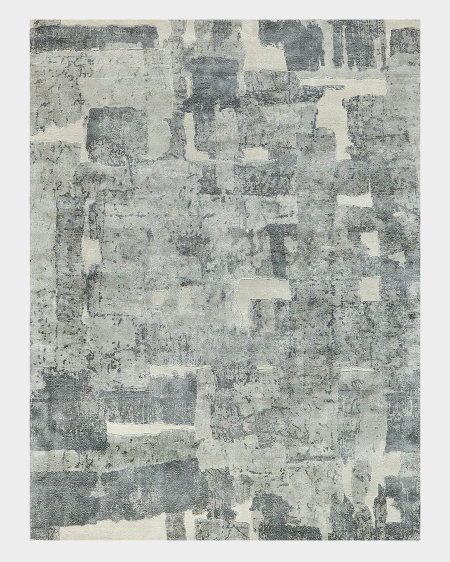 Exquisite Rugs Papyrus Gray Wool/Bamboo Silk handloomed Area Rug ...
