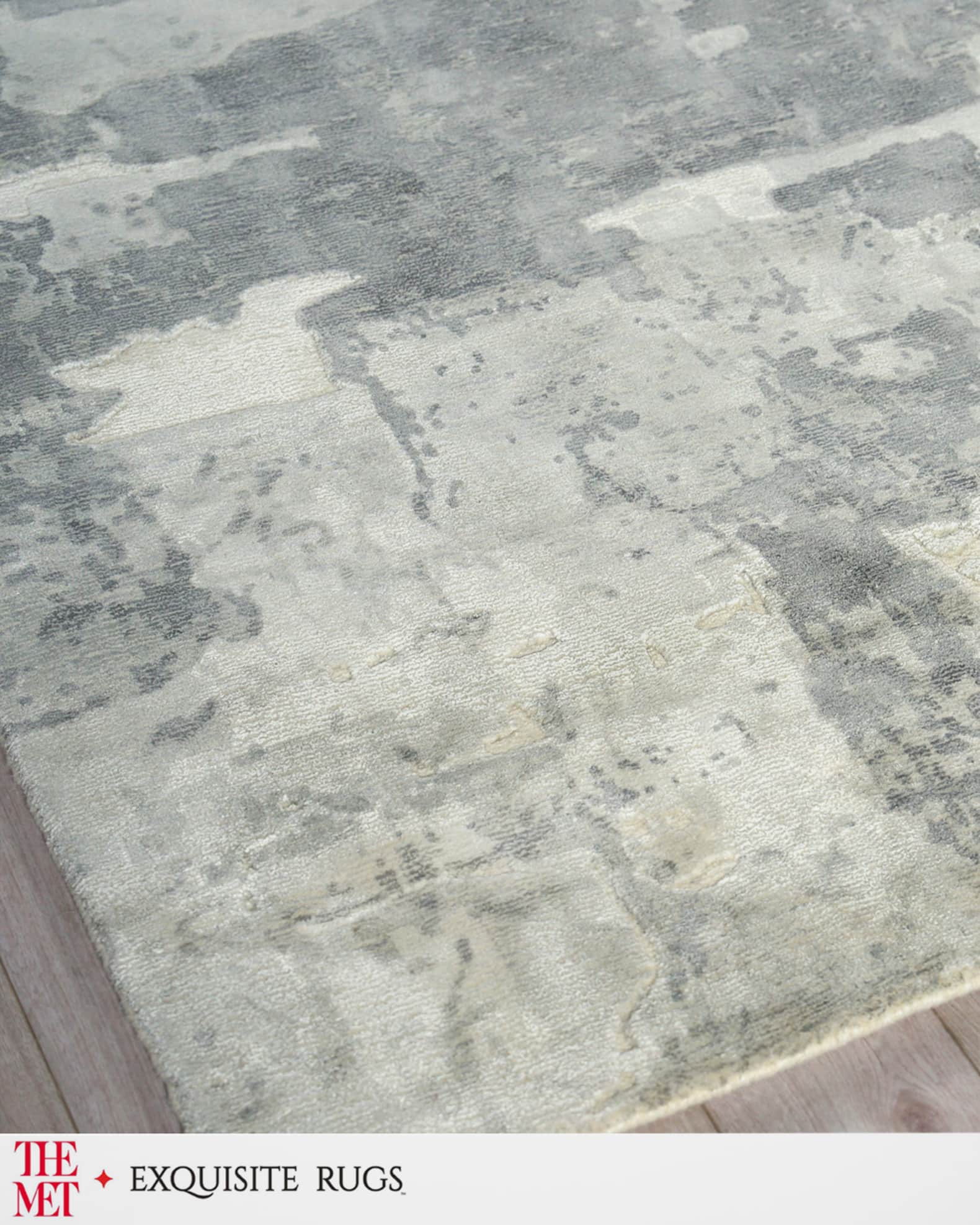 Papyrus Hand-Loomed Blue/Gray Rug Collection | Neiman Marcus