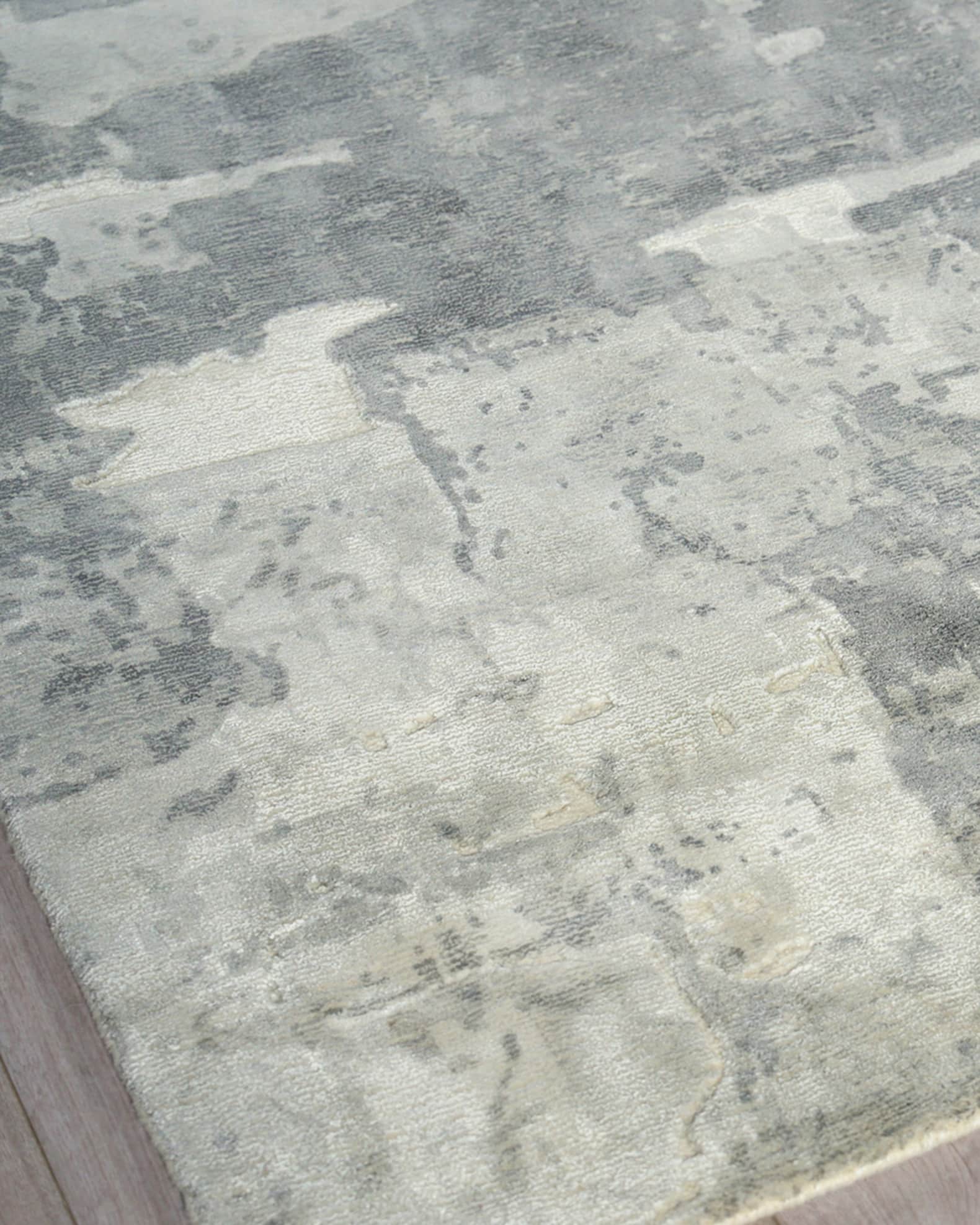 Exquisite Rugs Papyrus Gray Wool/Bamboo Silk handloomed Area Rug ...