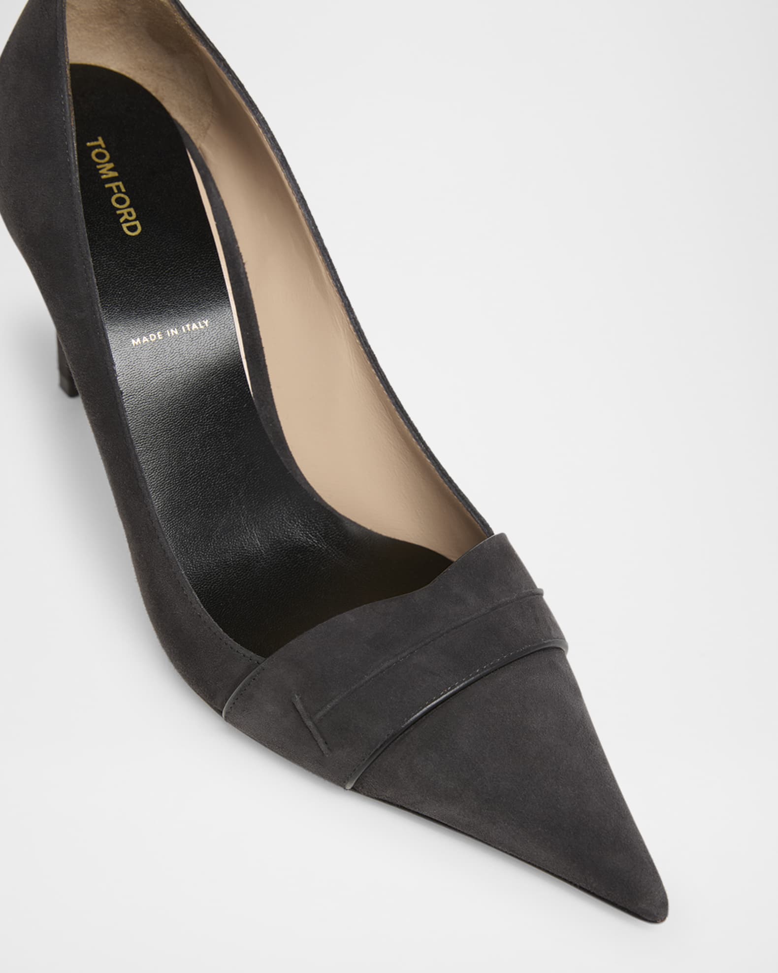 TOM FORD Eva Suede Pointed-Toe Pumps | Neiman Marcus
