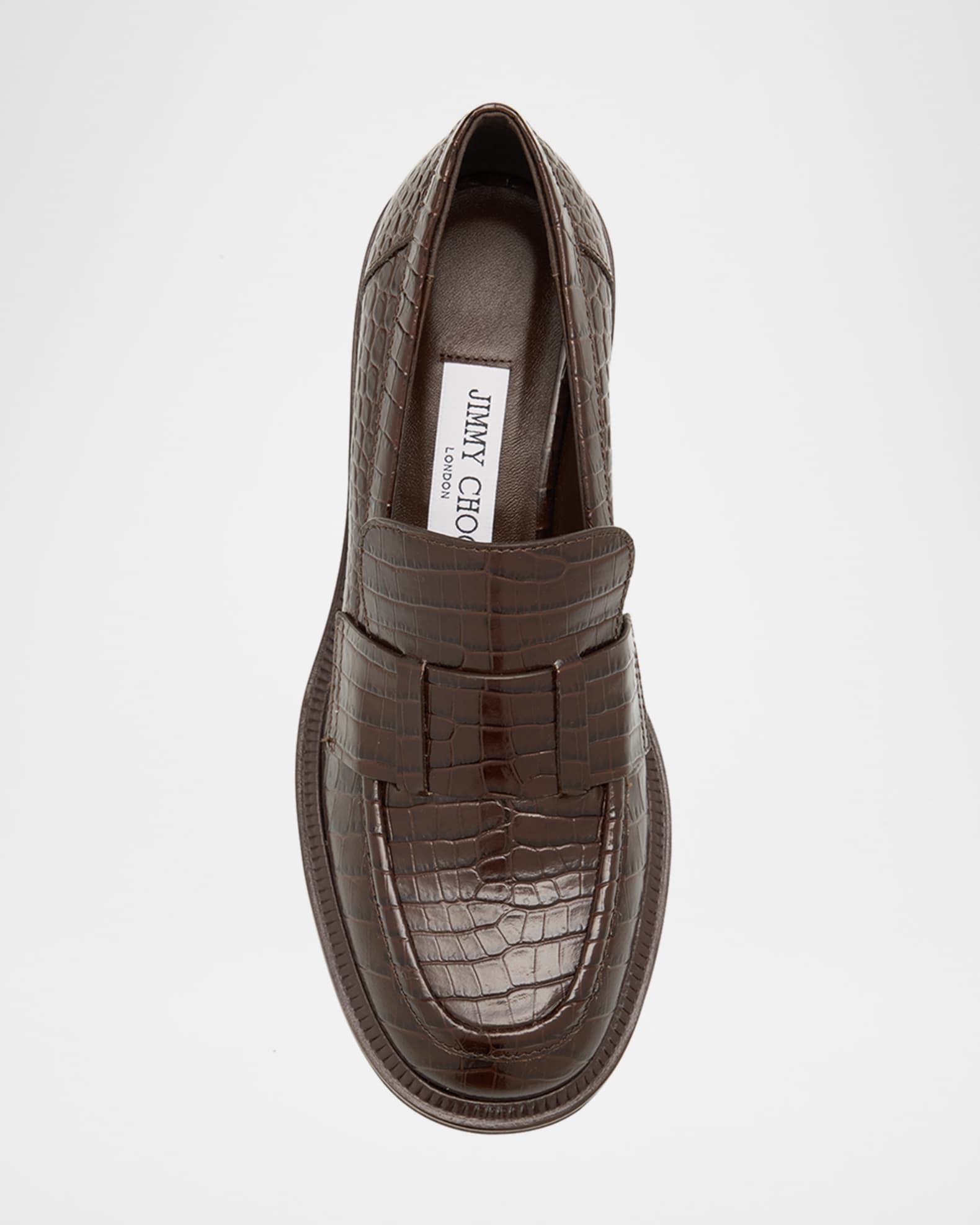 Jimmy Choo Tylor 60 Croc-Embossed Leather Loafers | Neiman Marcus