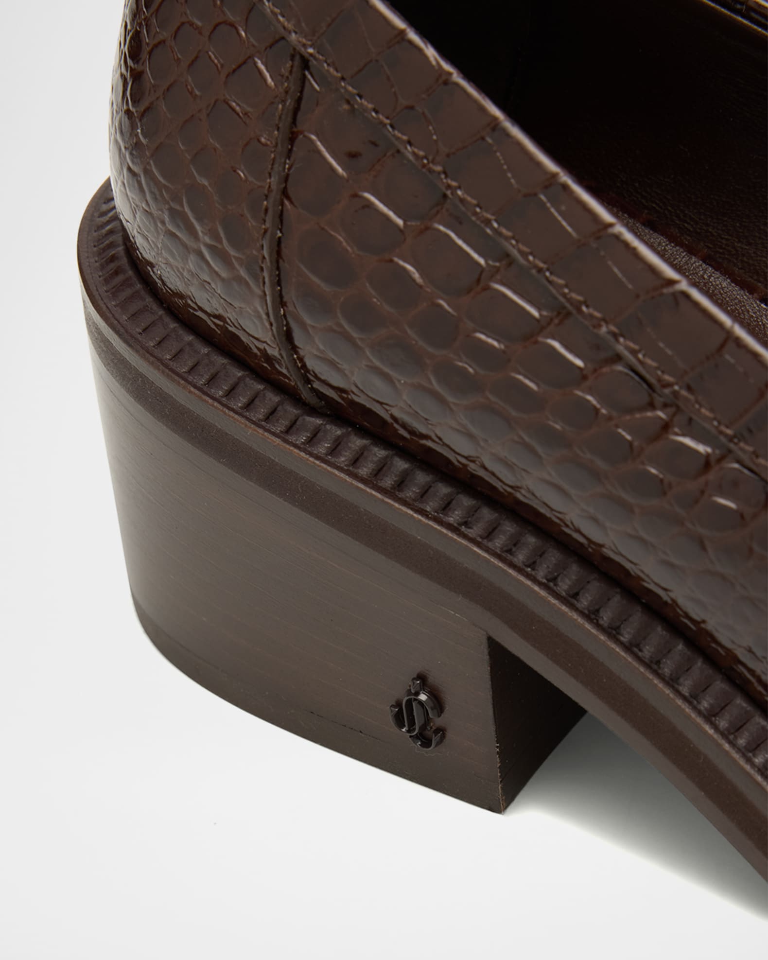 Jimmy Choo Tylor 60 Croc-Embossed Leather Loafers | Neiman Marcus