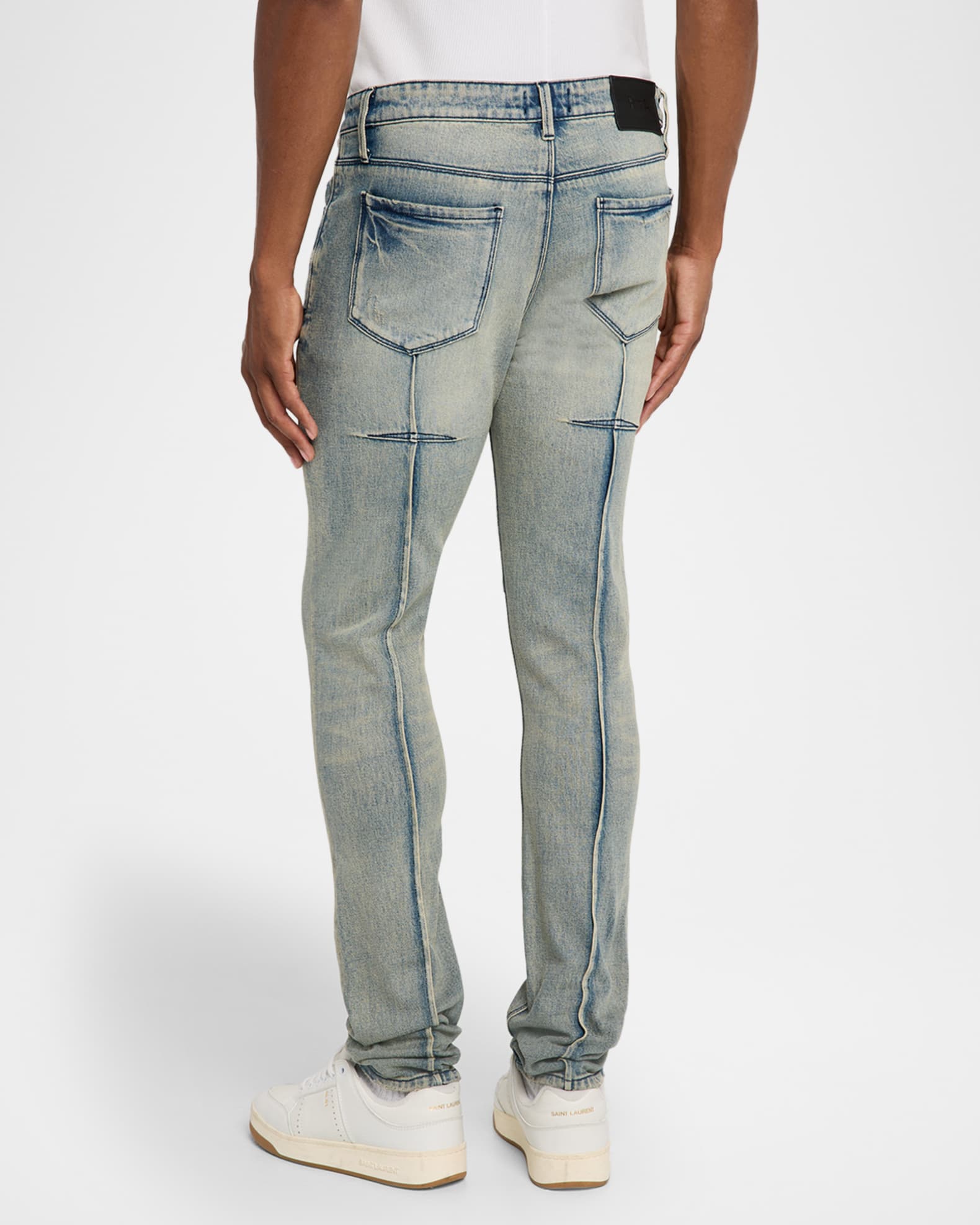 RTA Men's Clayton Vintage Wash Skinny Jeans | Neiman Marcus