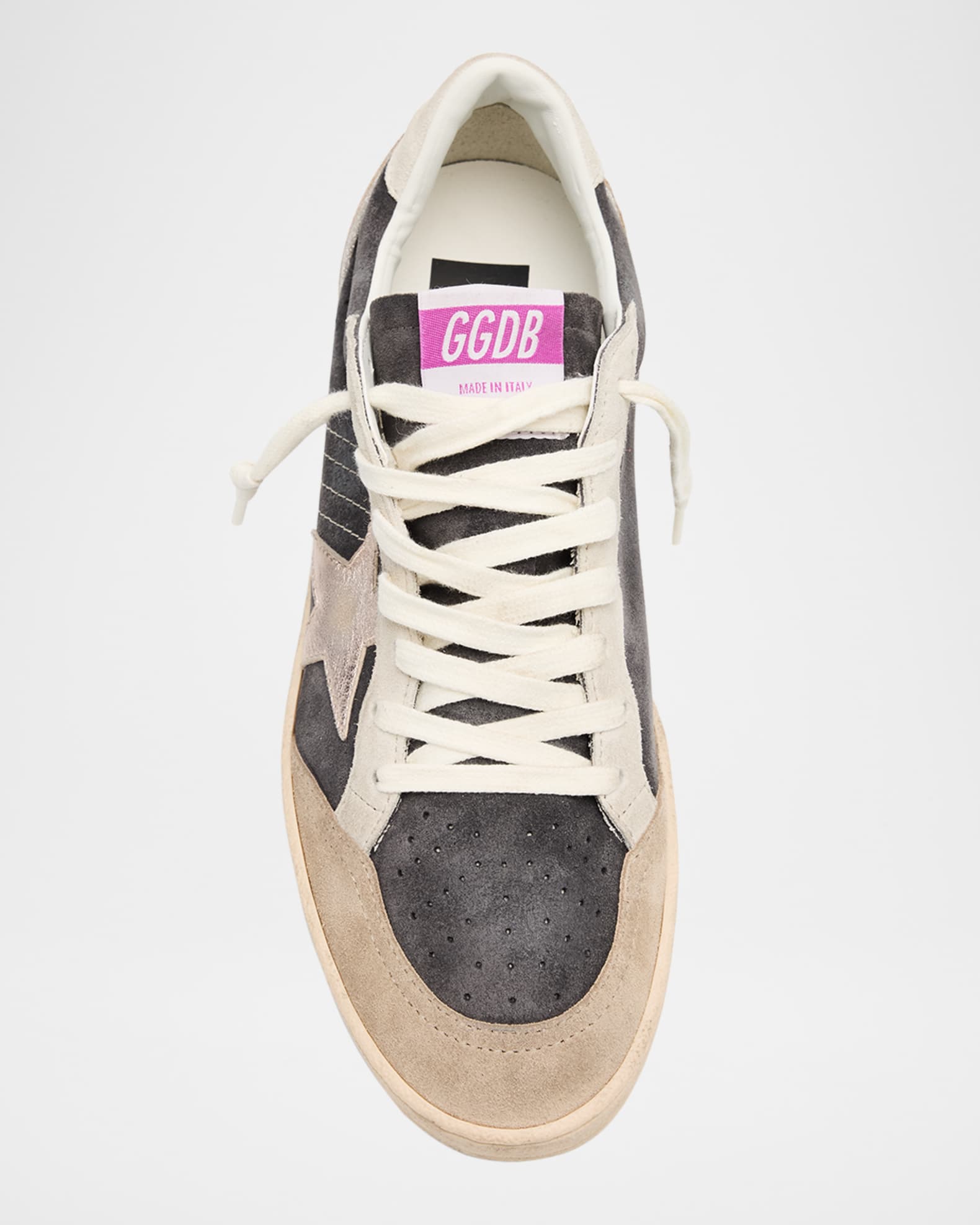 Golden Goose Ball Star Mixed Leather Low-Top Sneakers | Neiman Marcus