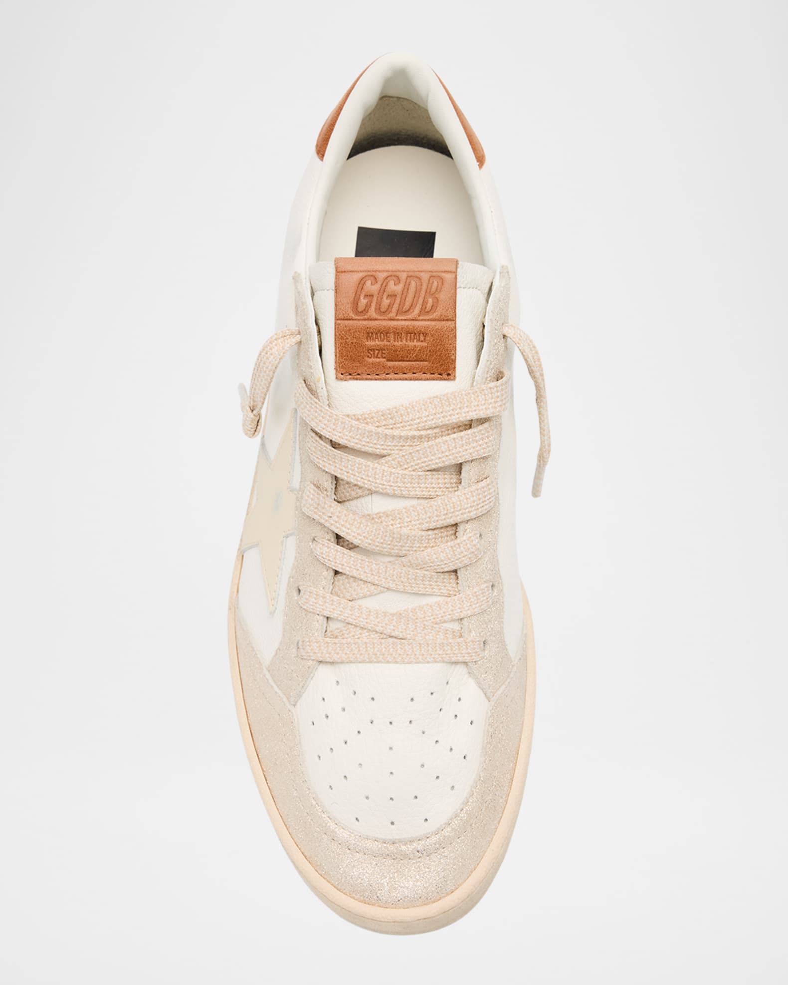 Golden Goose Ball Star Pearly Glitter Low-Top Sneakers | Neiman Marcus