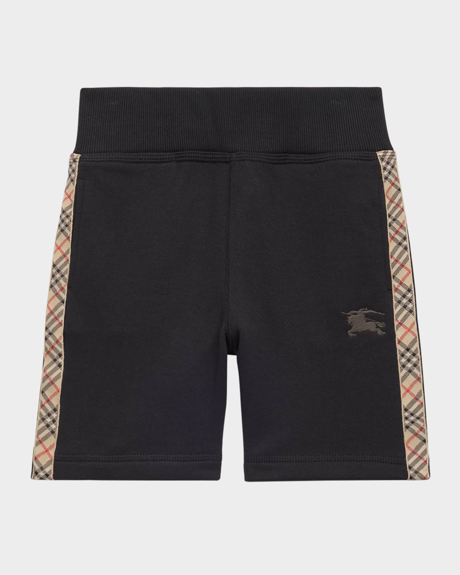 Burberry Check Trim Cotton Shorts | Neiman Marcus