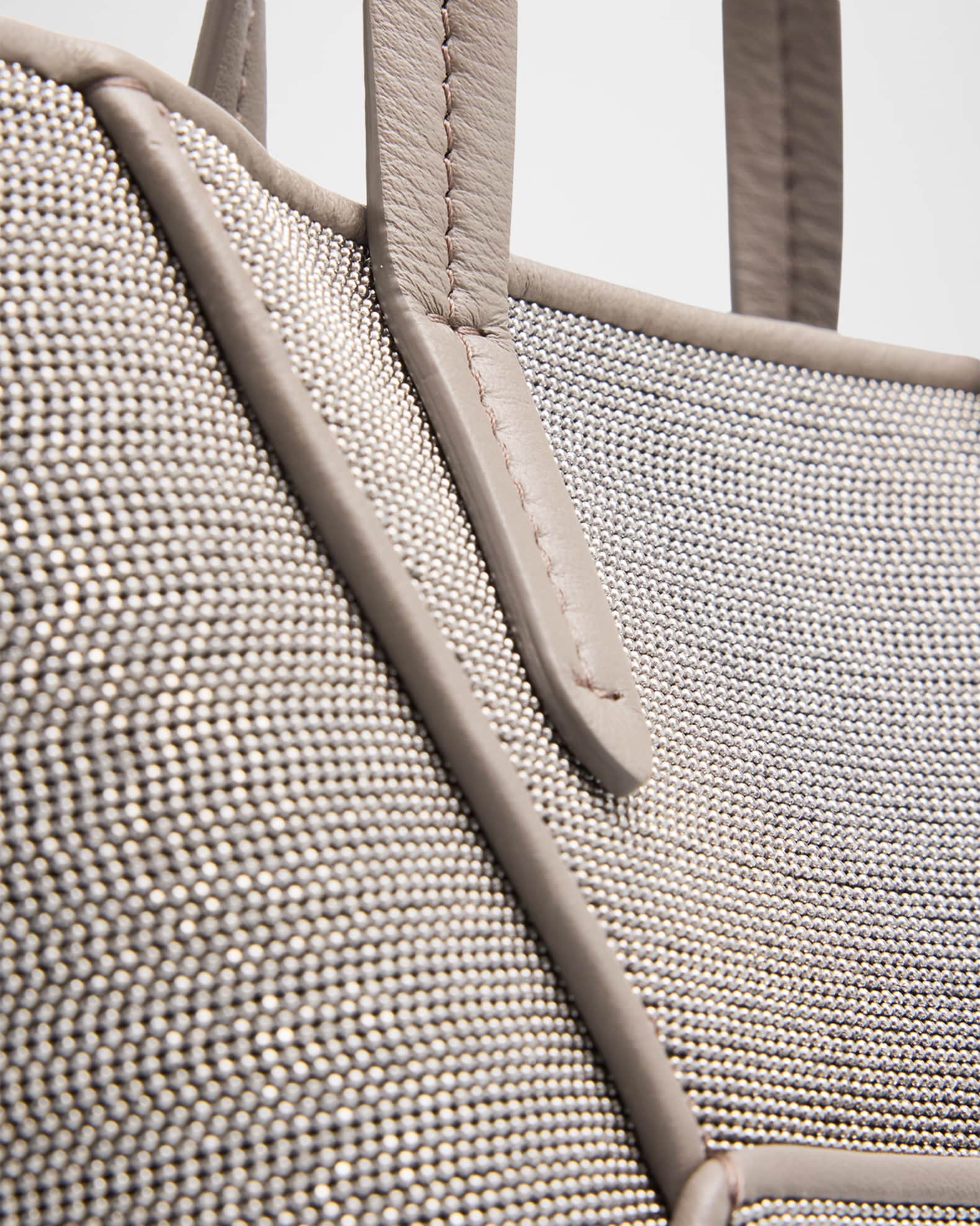 Brunello Cucinelli Duo All Over Monili Leather Mini Tote Bag | Neiman ...