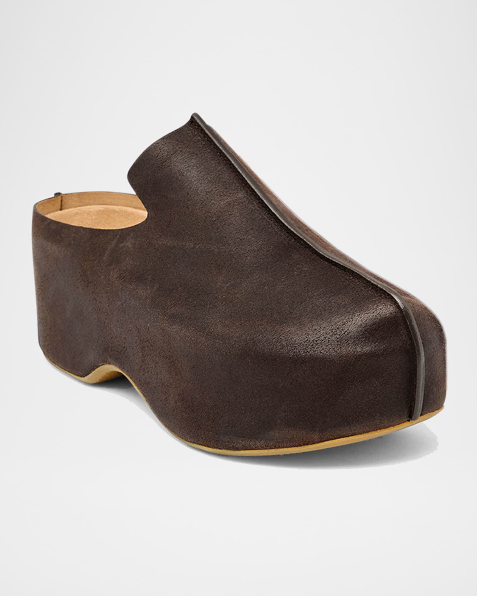 JW Anderson Suede Platform Clogs | Neiman Marcus