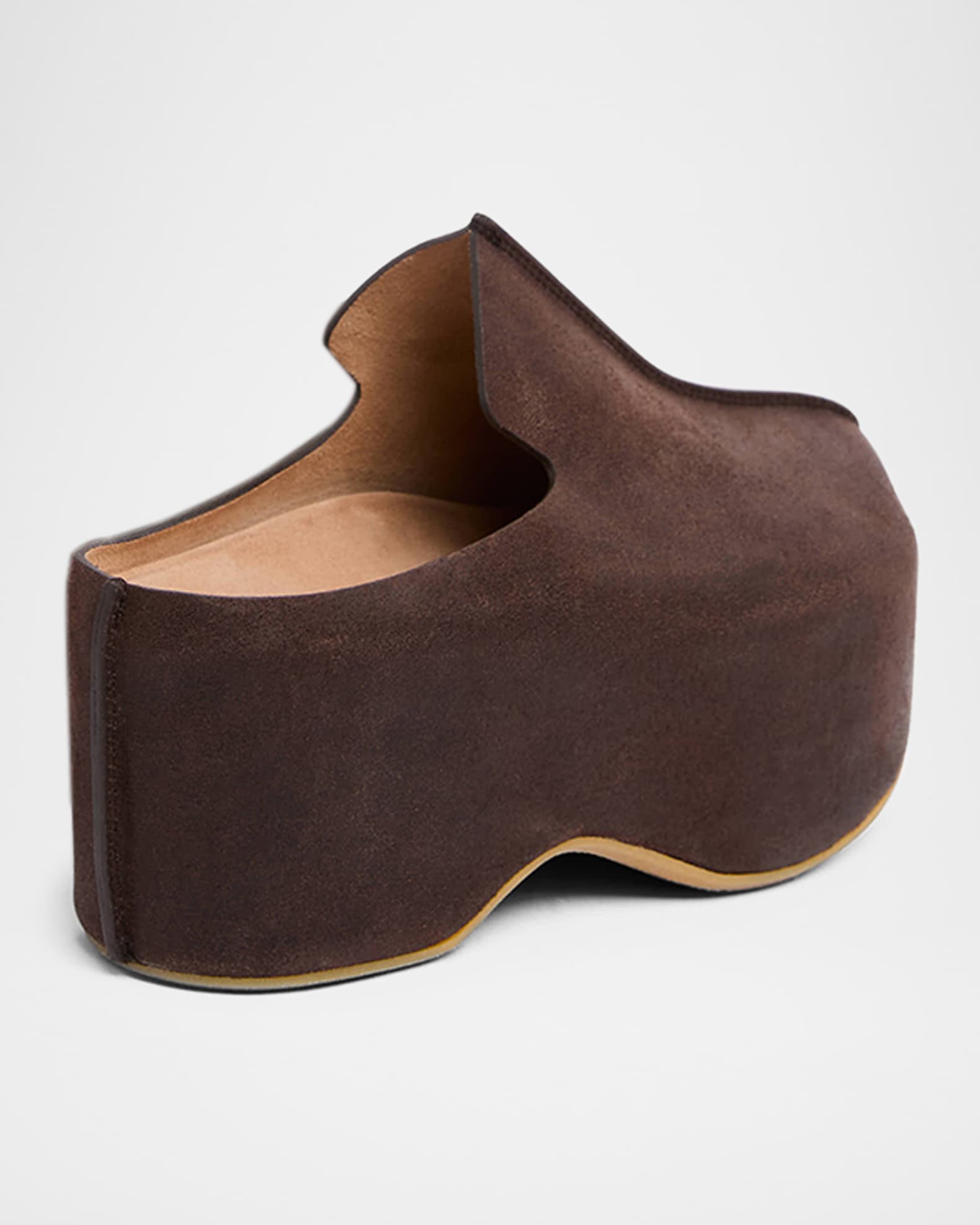 JW Anderson Suede Platform Clogs | Neiman Marcus