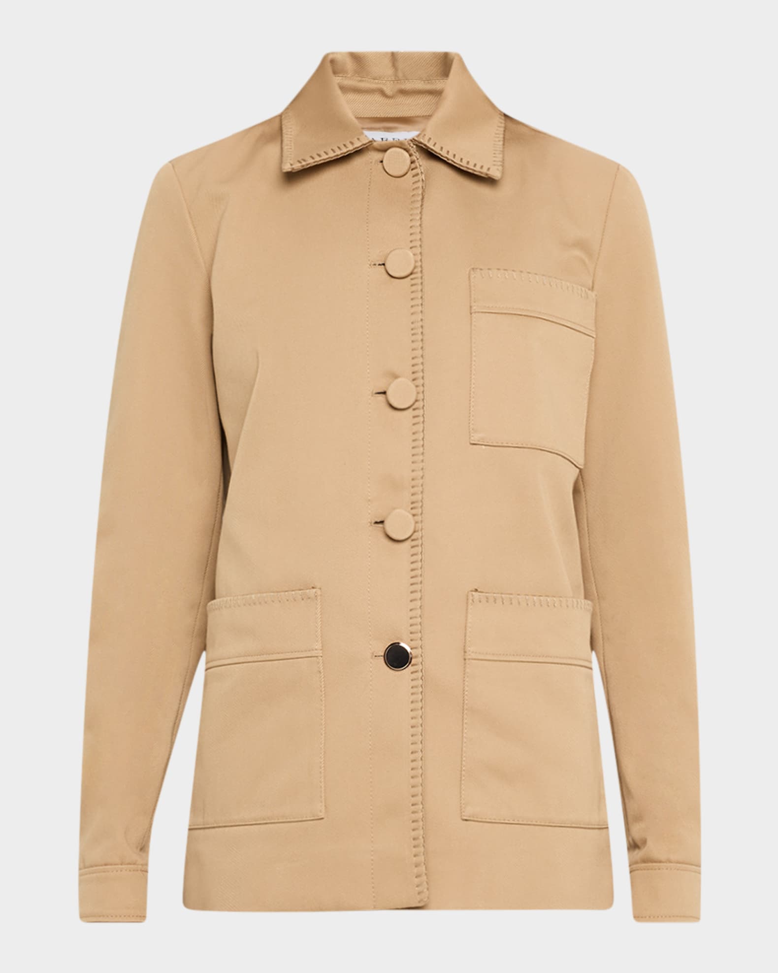 Gabriela Hearst Ulu Blanket-Stitched Chore Jacket | Neiman Marcus
