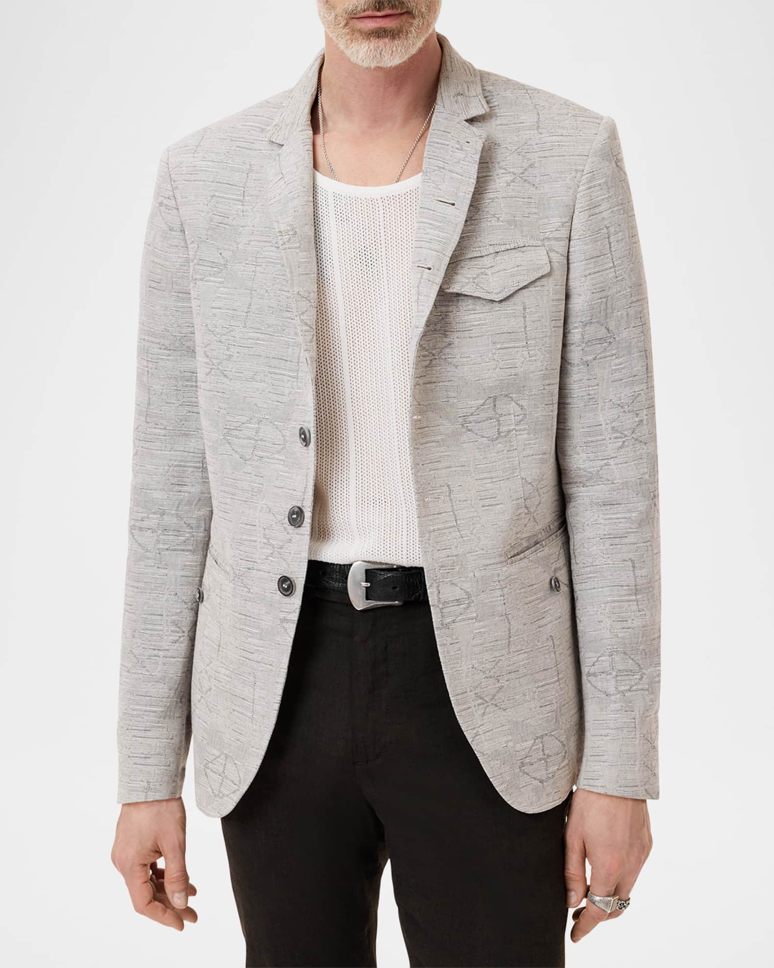 John Varvatos Men's Ollie Allover Symbol Sport Coat | Neiman Marcus