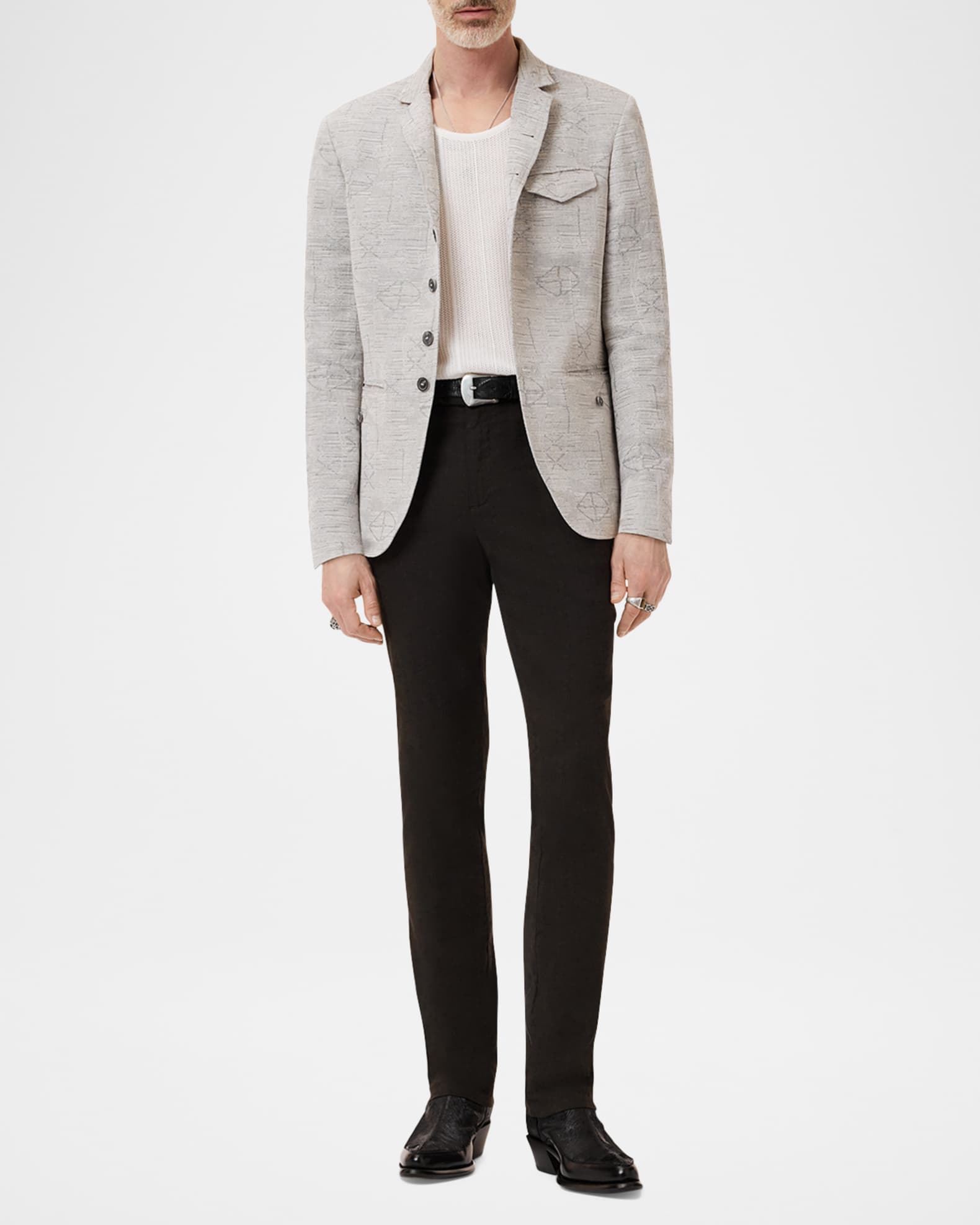 John Varvatos Men's Ollie Allover Symbol Sport Coat | Neiman Marcus
