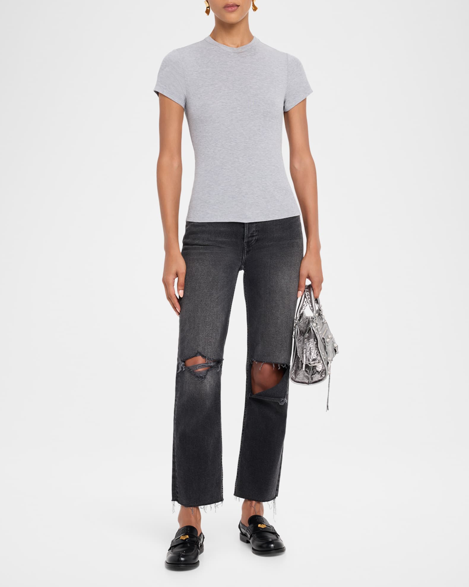 FRAME The Rib Baby Tee | Neiman Marcus