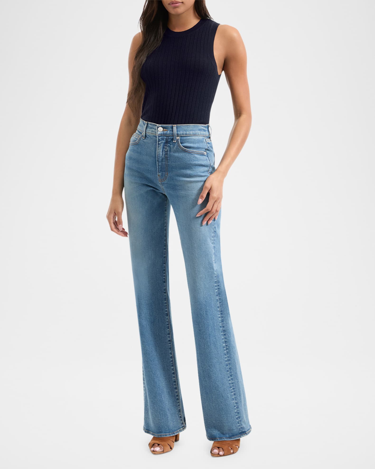 Veronica Beard Crosbie Wide Leg Jeans
