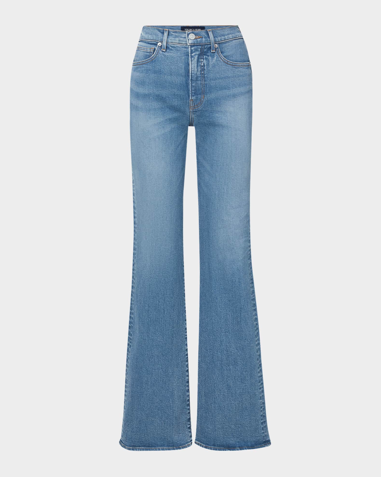 Veronica Beard Crosbie High-Rise Wide-Leg Jeans | Neiman Marcus