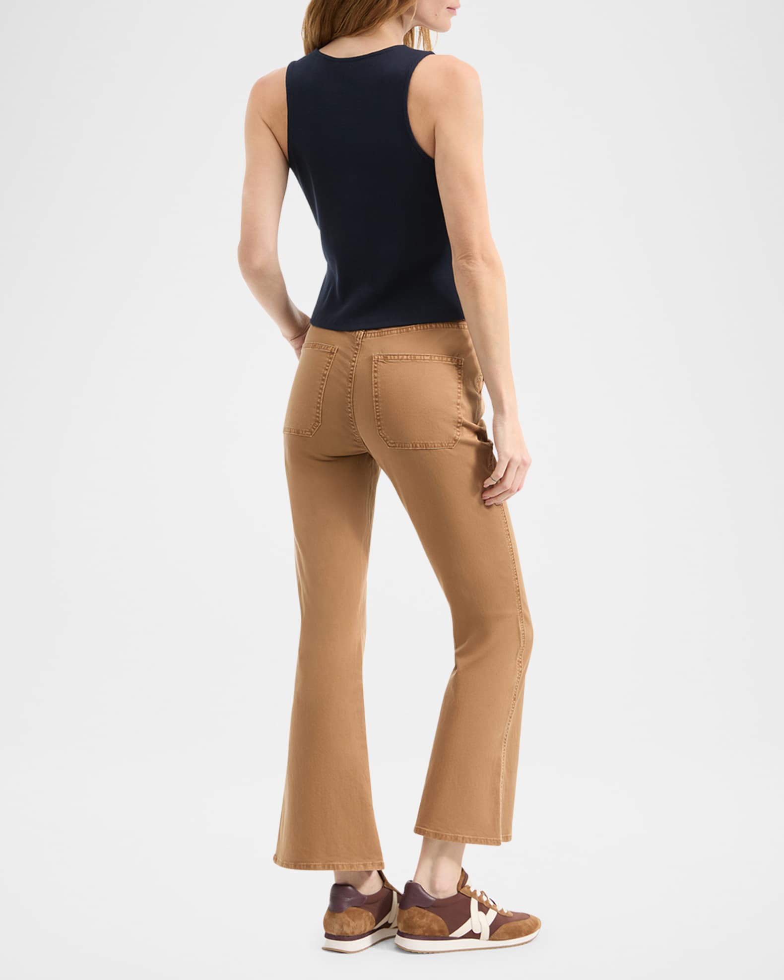 Veronica Beard Carson High-Rise Ankle Flare Jeans with Slant Pockets ...