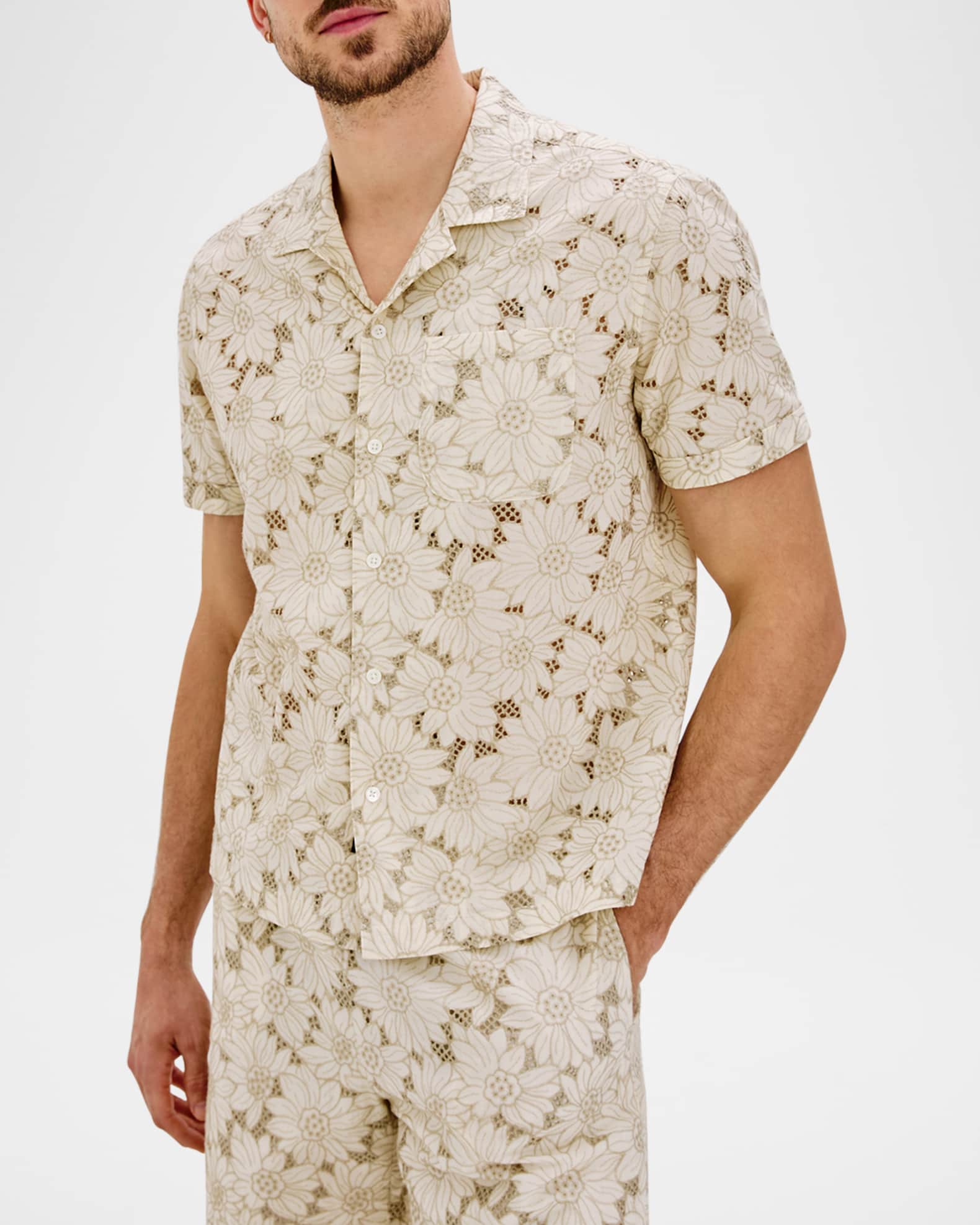 Rails Men's Tyler Cotton Floral Camp Shirt | Neiman Marcus