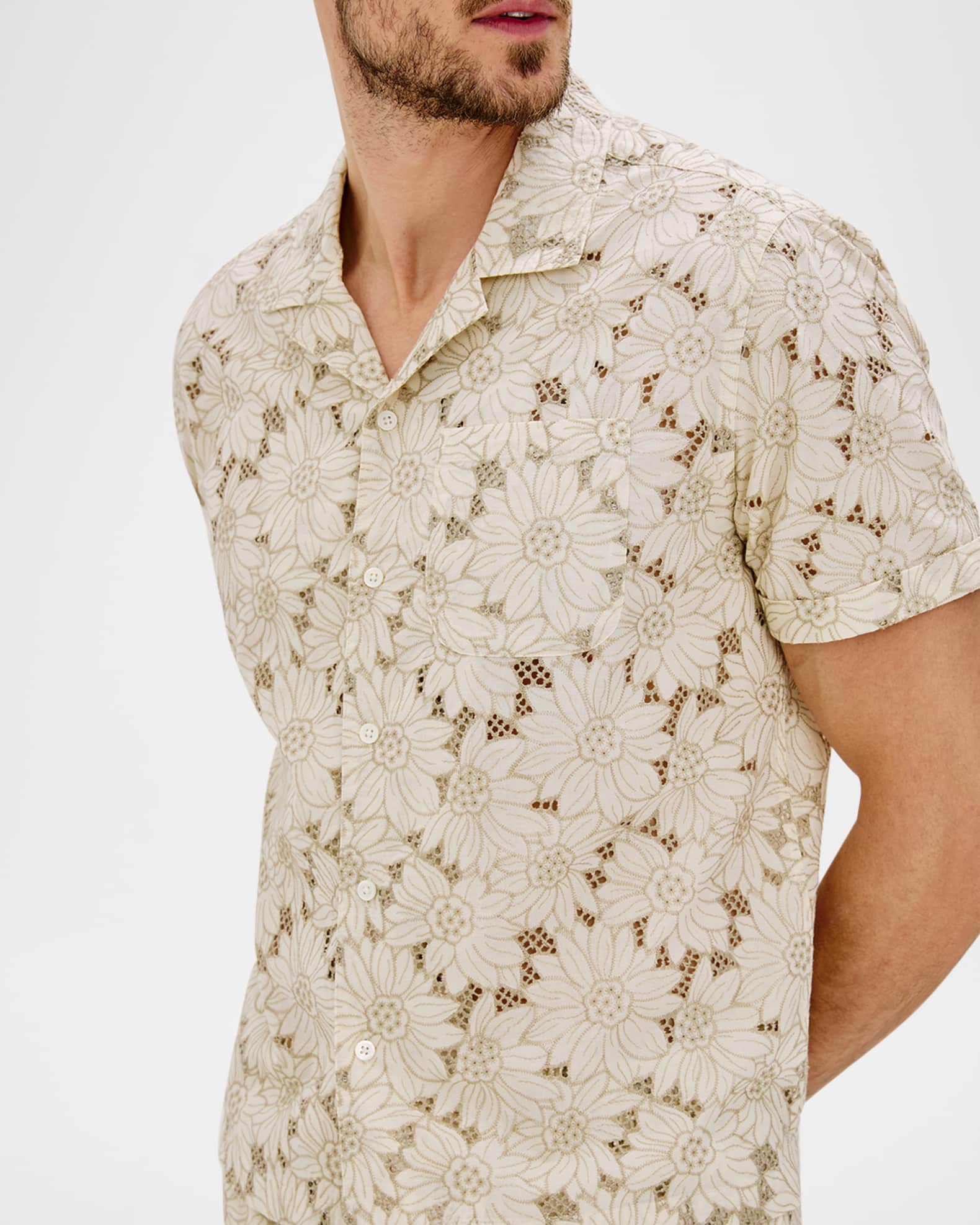 Rails Men's Tyler Cotton Floral Camp Shirt | Neiman Marcus