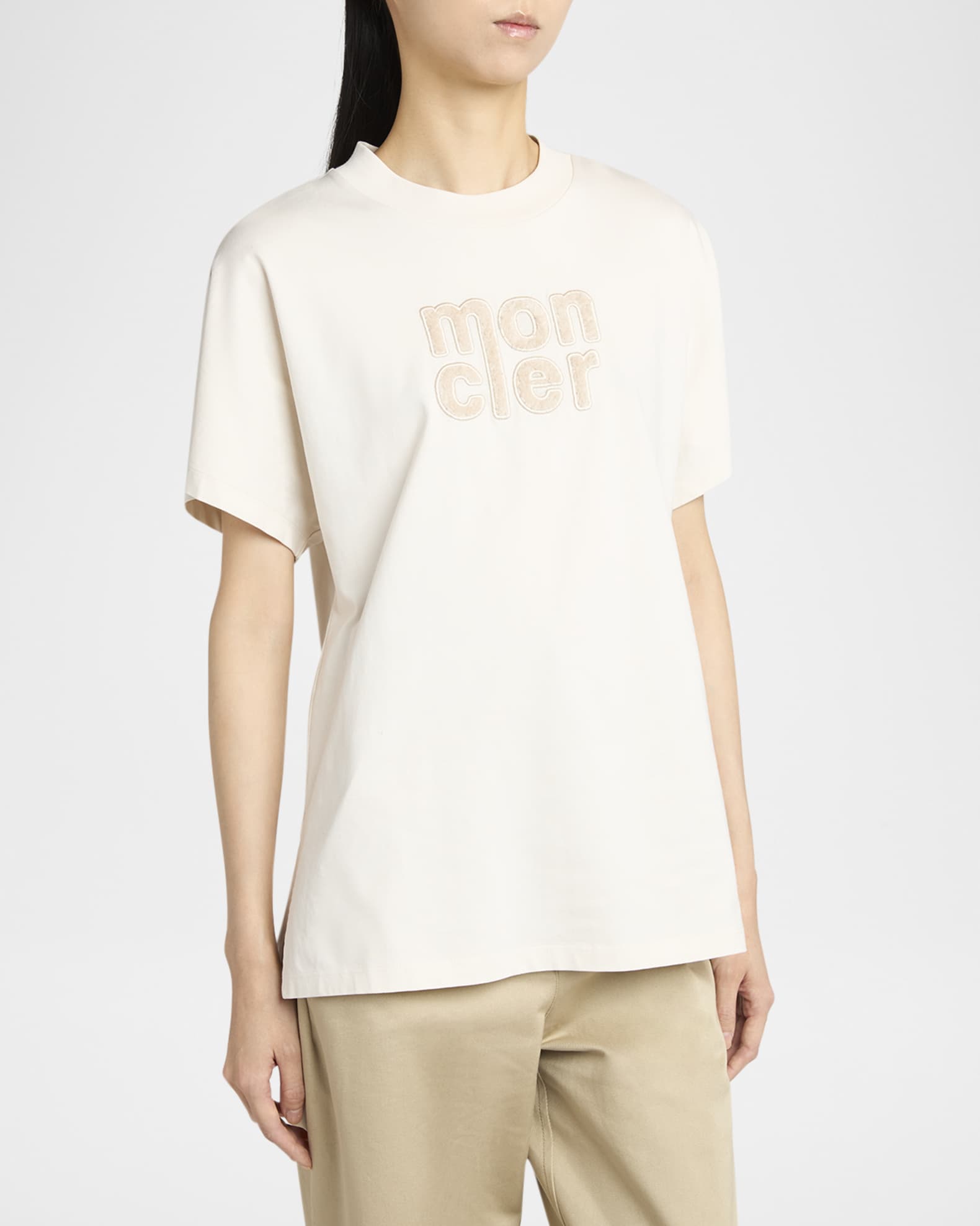 Moncler Short-Sleeve Logo T-Shirt | Neiman Marcus