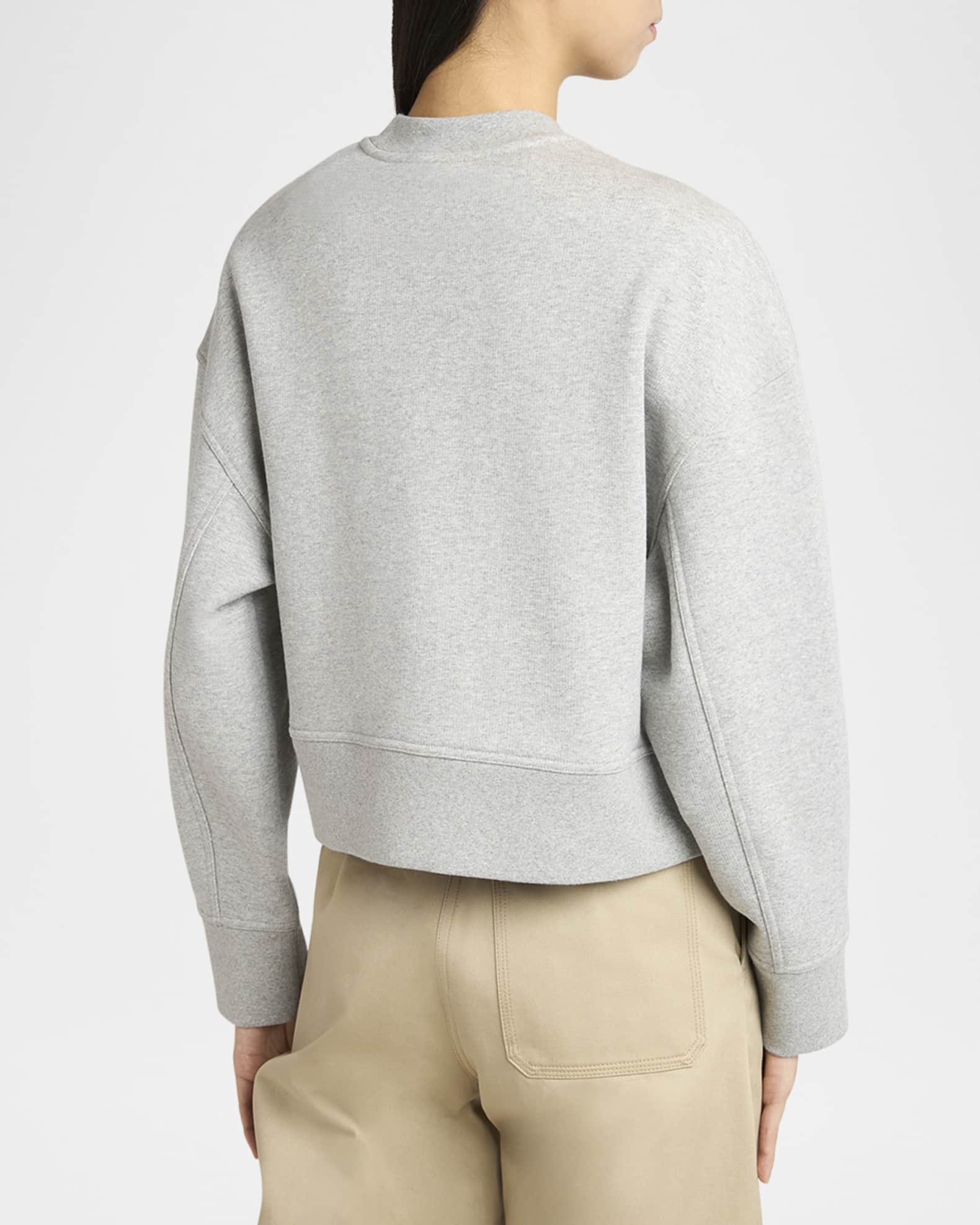 Moncler Logo Patch Crewneck Sweatshirt | Neiman Marcus