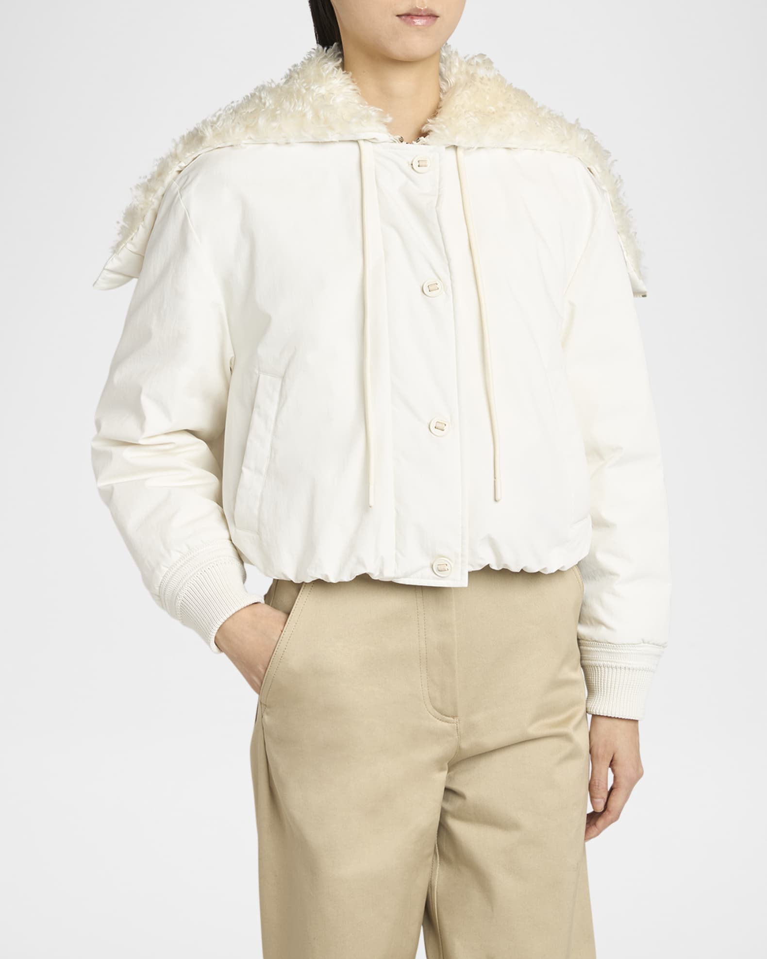 Moncler Nisiro Short Down Bomber Jacket | Neiman Marcus