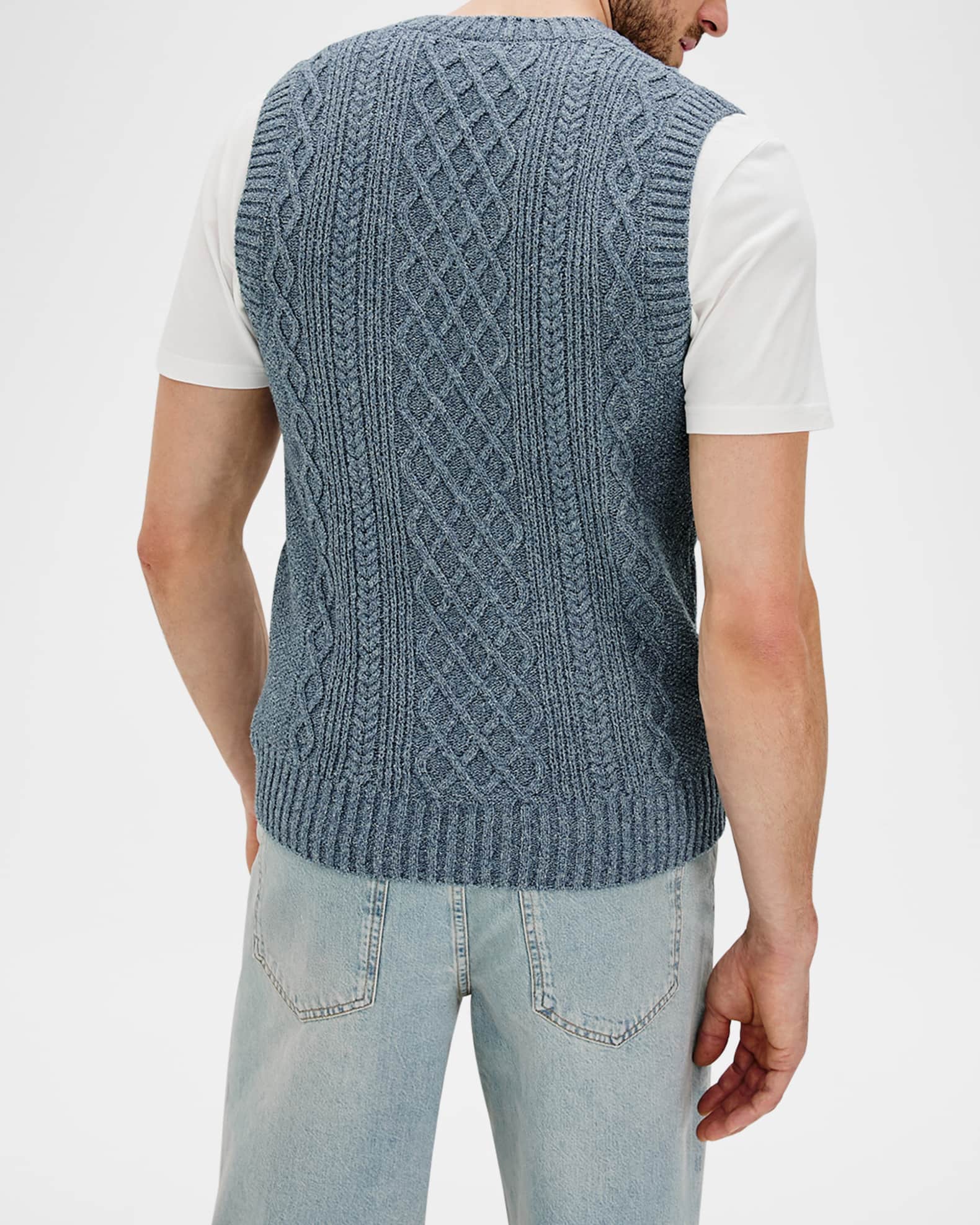 Rails Men's Lee Cable Knit Vest | Neiman Marcus