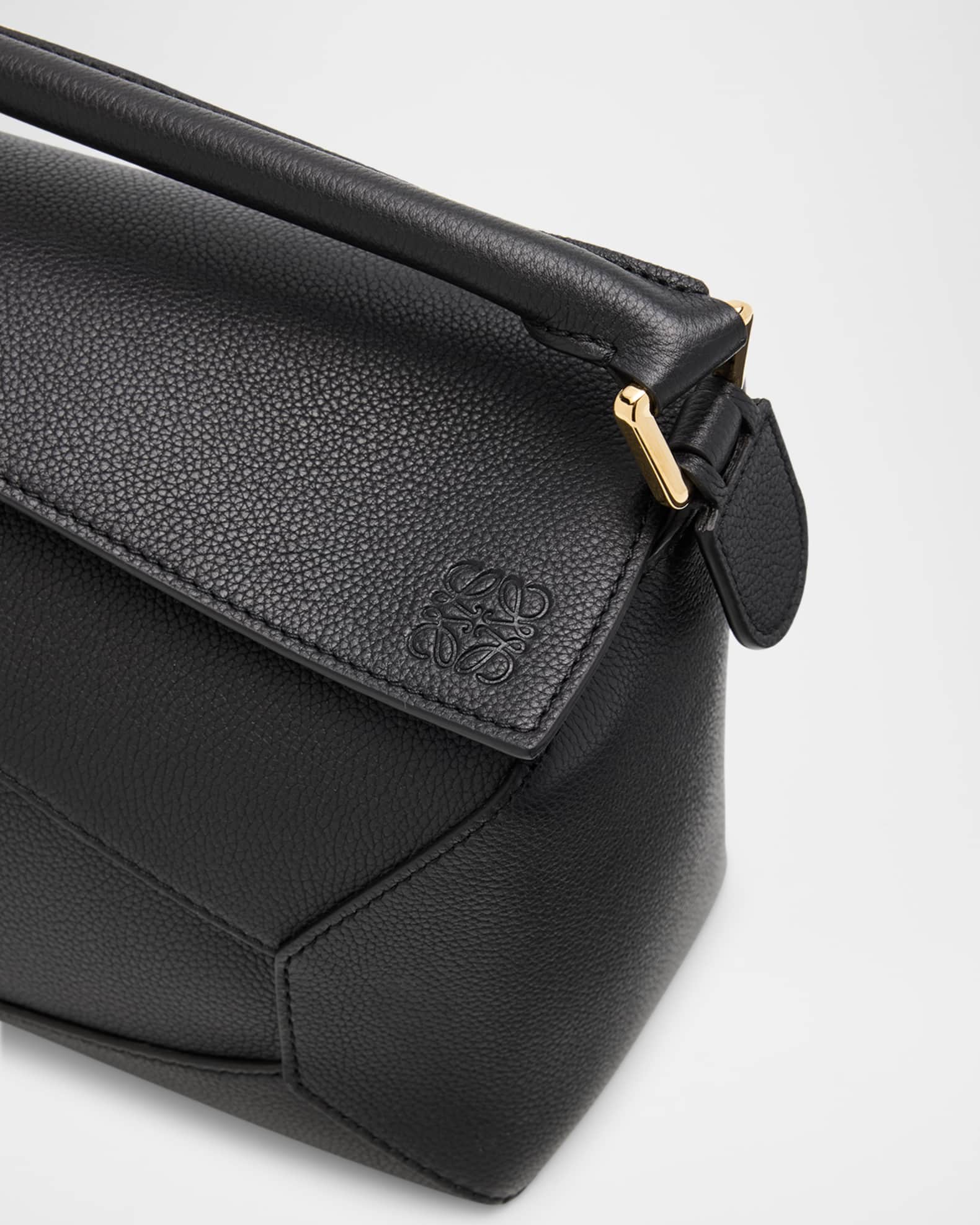 Loewe Puzzle Edge Small Top-Handle Bag in Grain Leather | Neiman Marcus