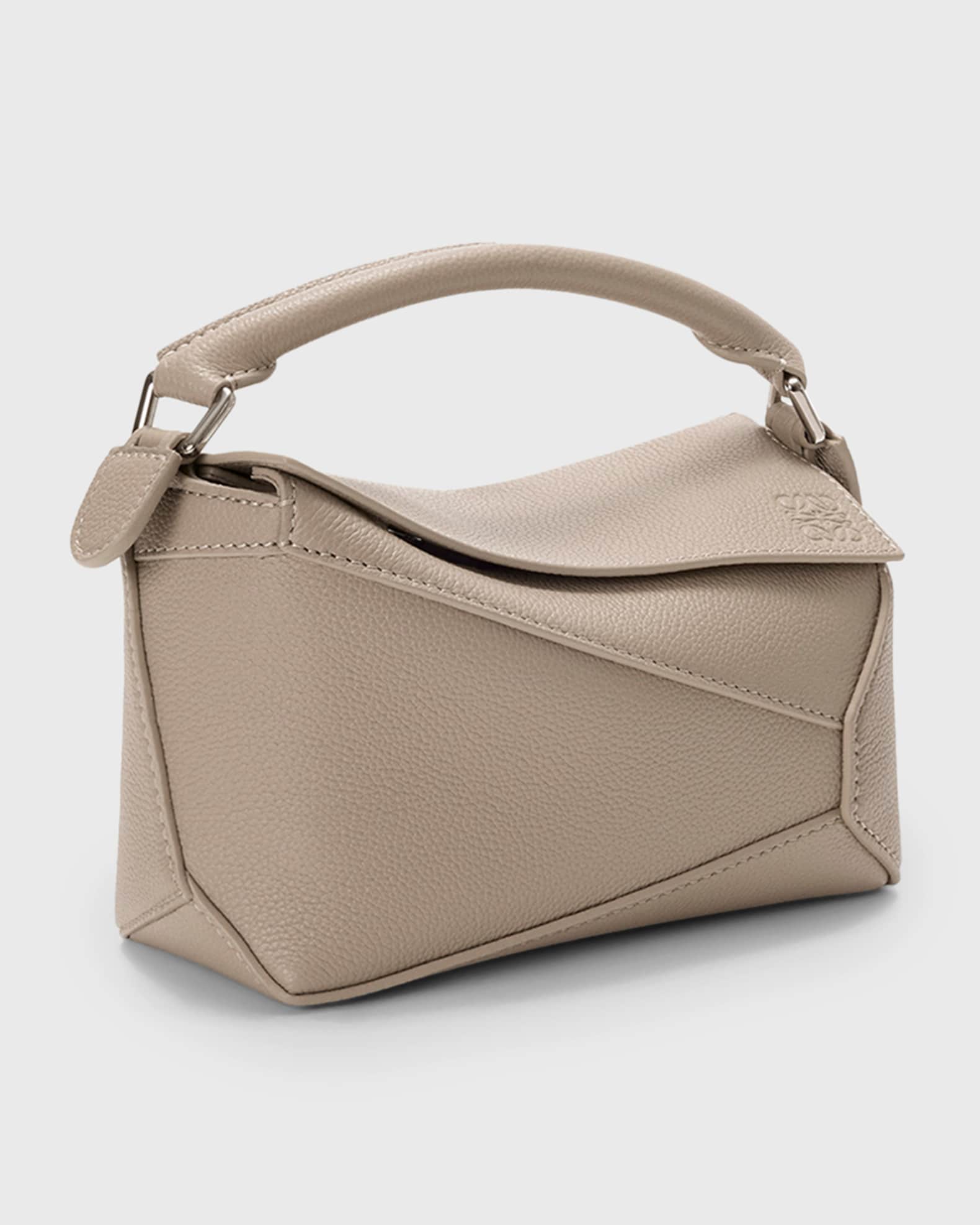 Loewe Puzzle Edge Mini Top-Handle Bag in Grain Leather | Neiman Marcus