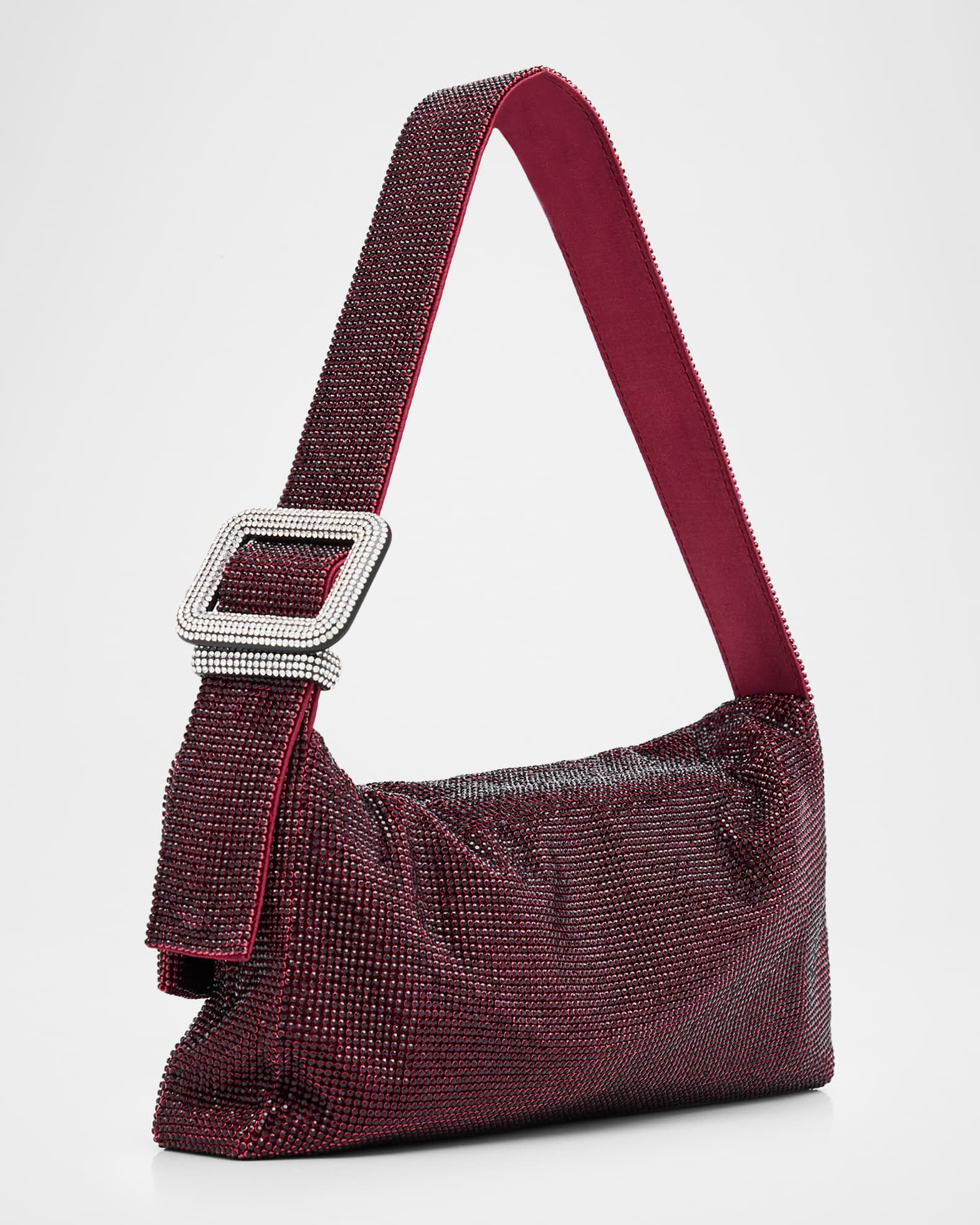 Benedetta Bruzziches Vitty Rhinestone Silk Shoulder Bag | Neiman Marcus