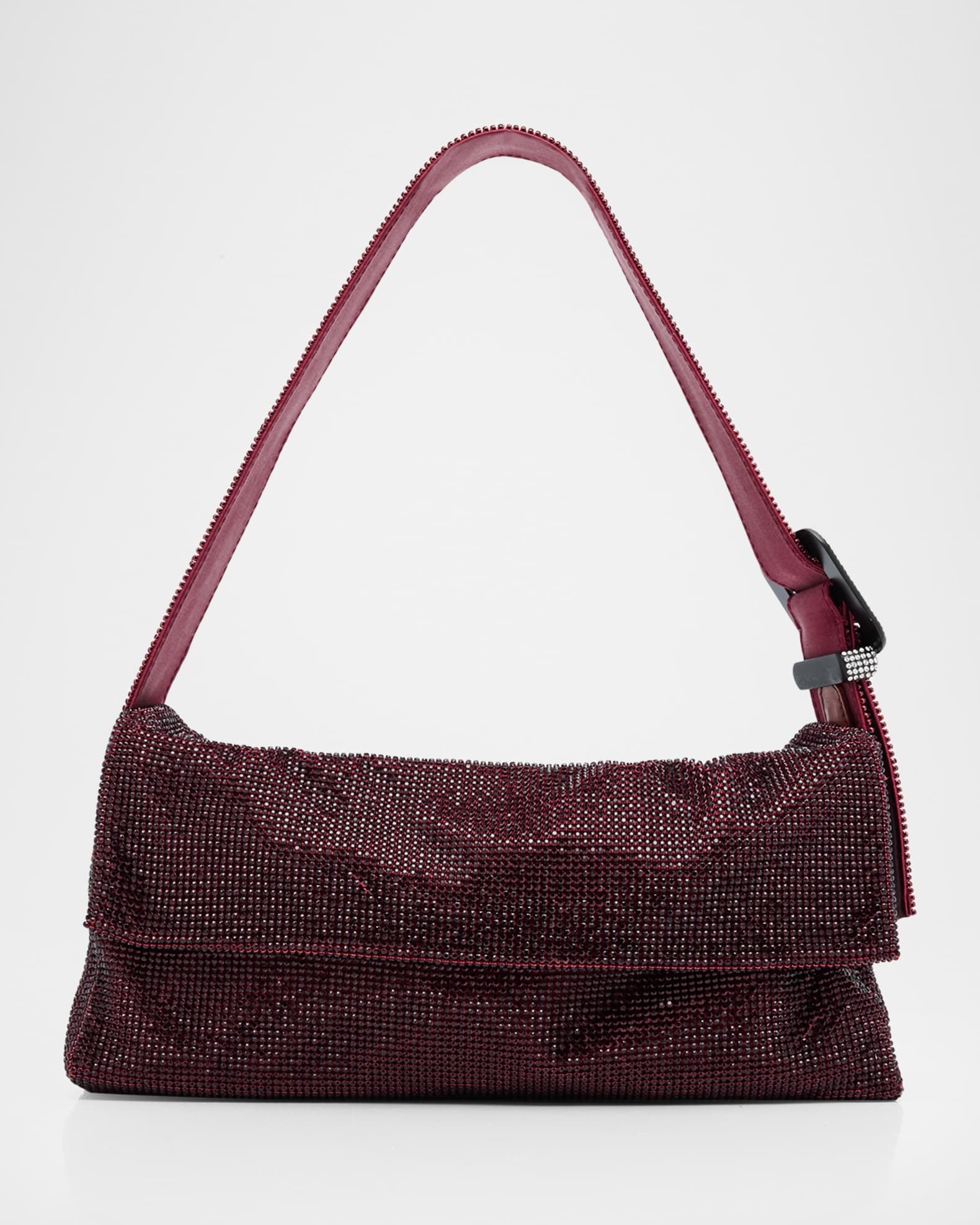 Benedetta Bruzziches Vitty Rhinestone Silk Shoulder Bag | Neiman Marcus