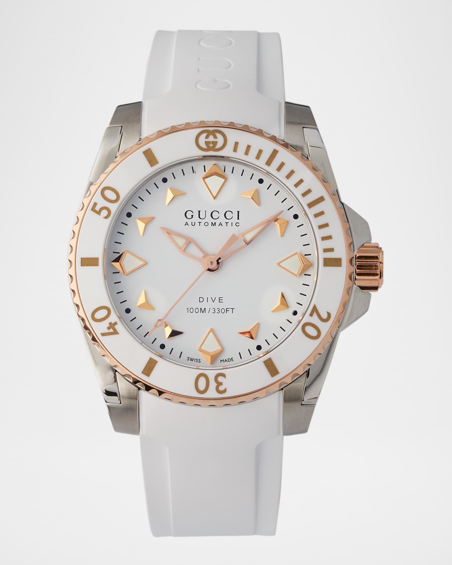 Gucci 36mm Gucci Dive White Automatic Watch | Neiman Marcus