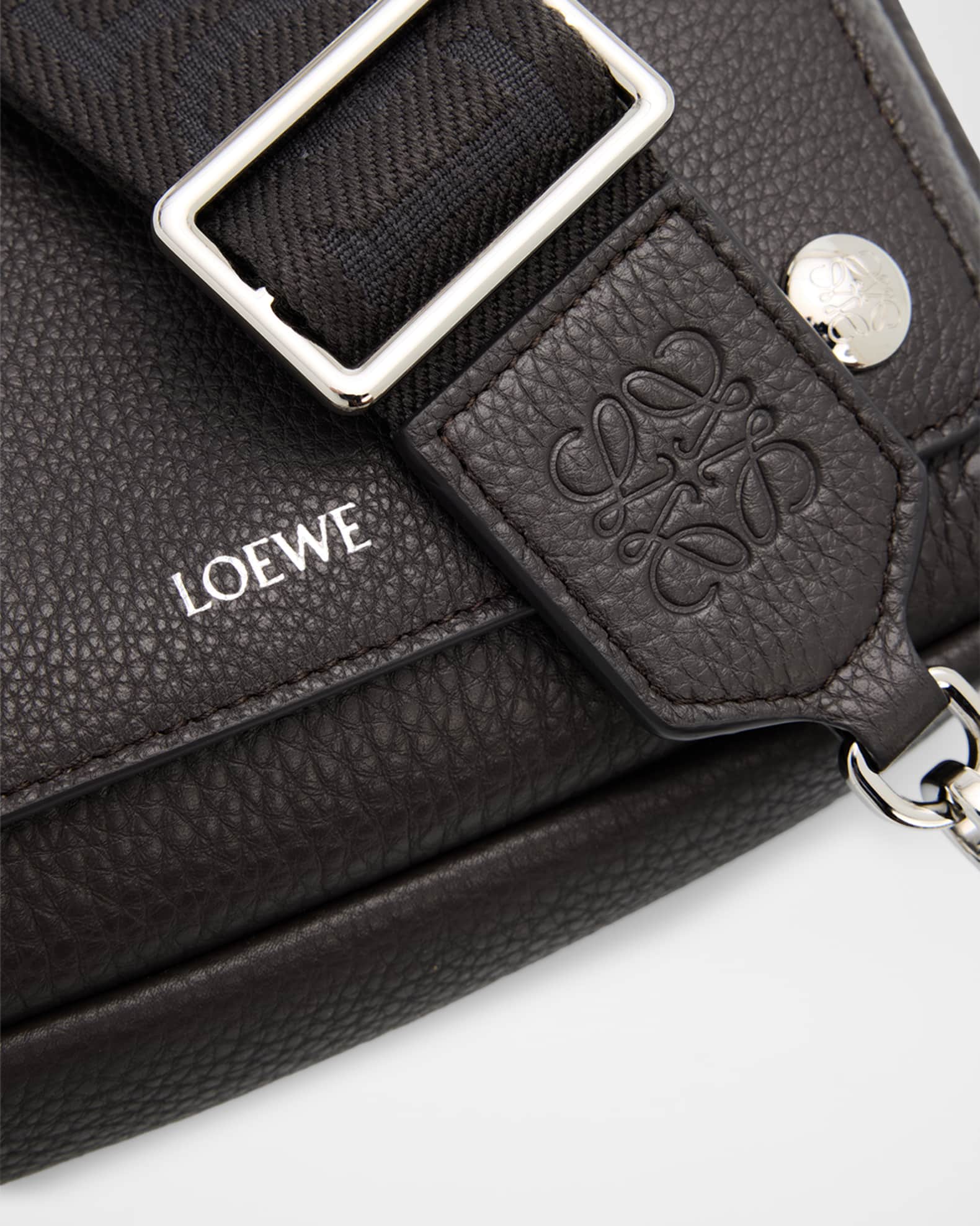 Loewe Men's Pebble Leather Camera Bag | Neiman Marcus