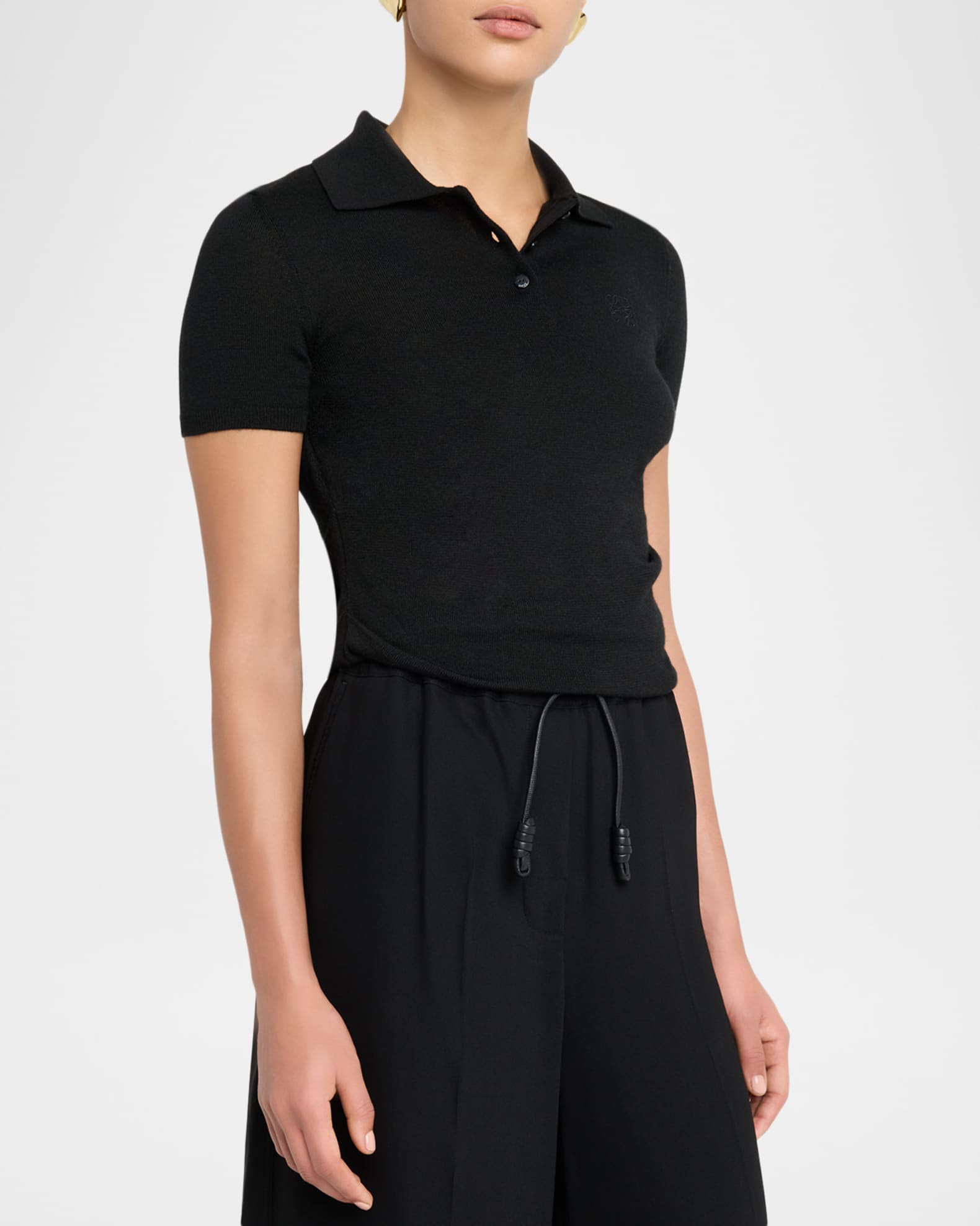 Loewe Cashmere-Blend Polo Sweater | Neiman Marcus